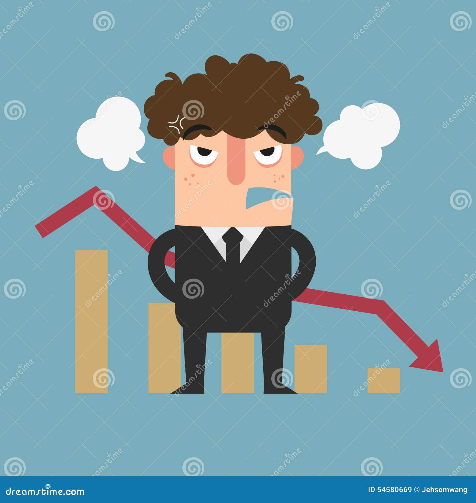 The Graph Showing Business Continues Going Down Stock Vector ...