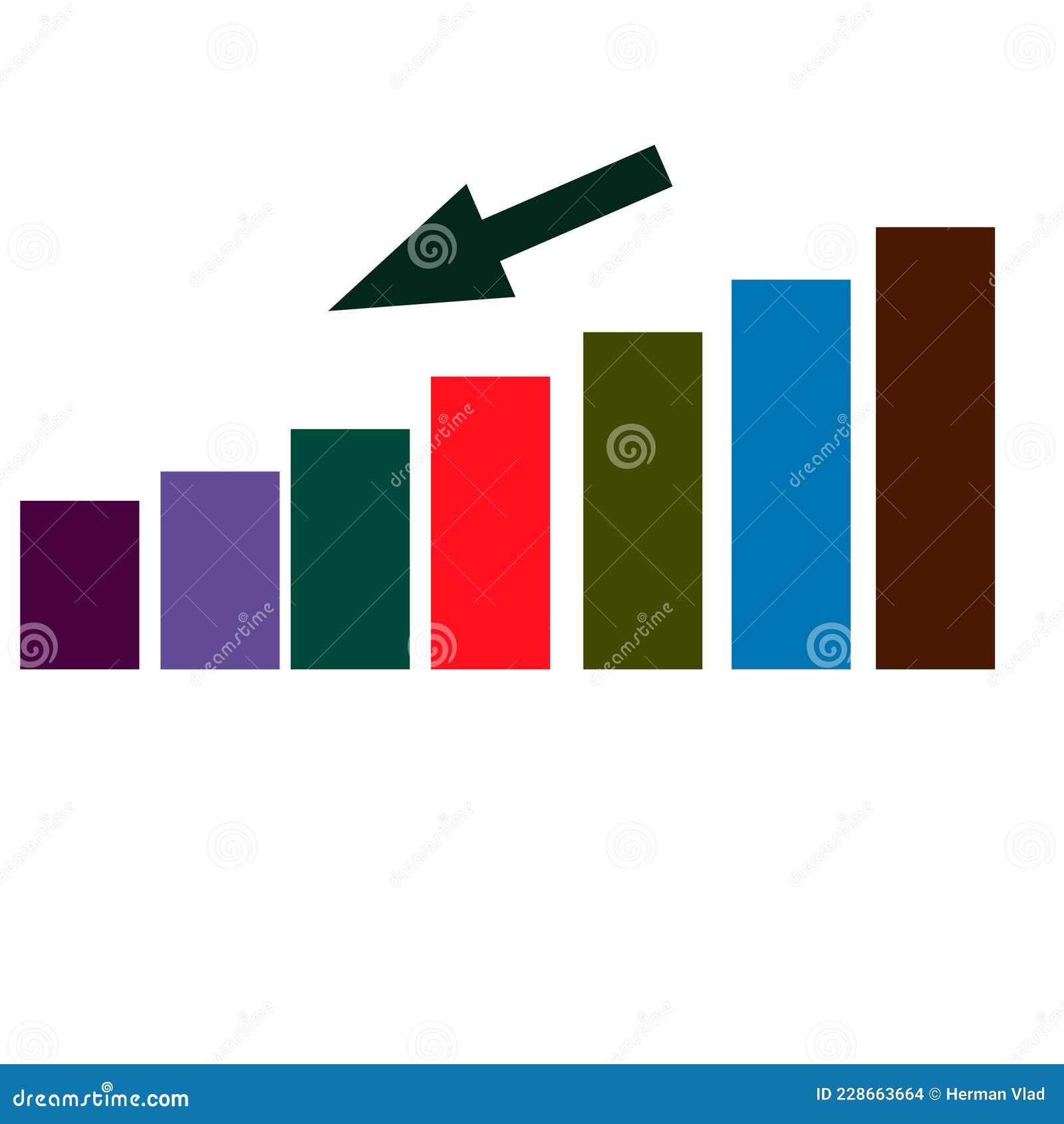 Graph Showing the Decline of the Economy - Illustration Stock ...