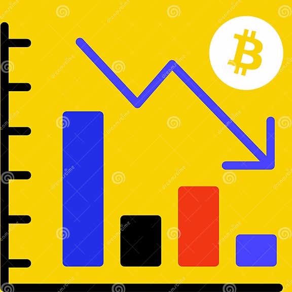 Graph Showing Decrease of Bitcoin Value Stock Illustration - Illustration of gold, value: 230323185
