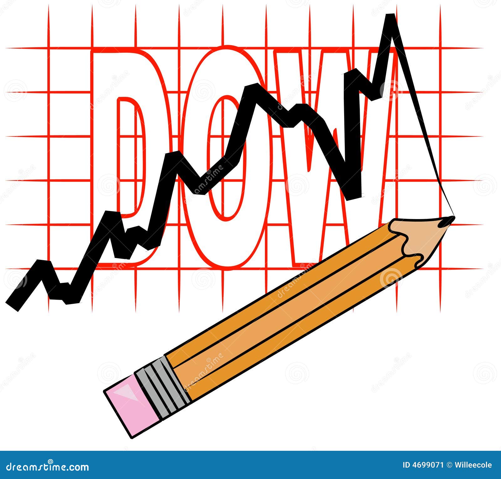 Graph showing dow stock vector. Illustration of efficiency - 4699071