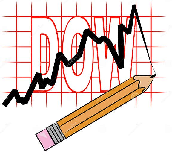 Graph showing dow stock vector. Illustration of efficiency - 4699071