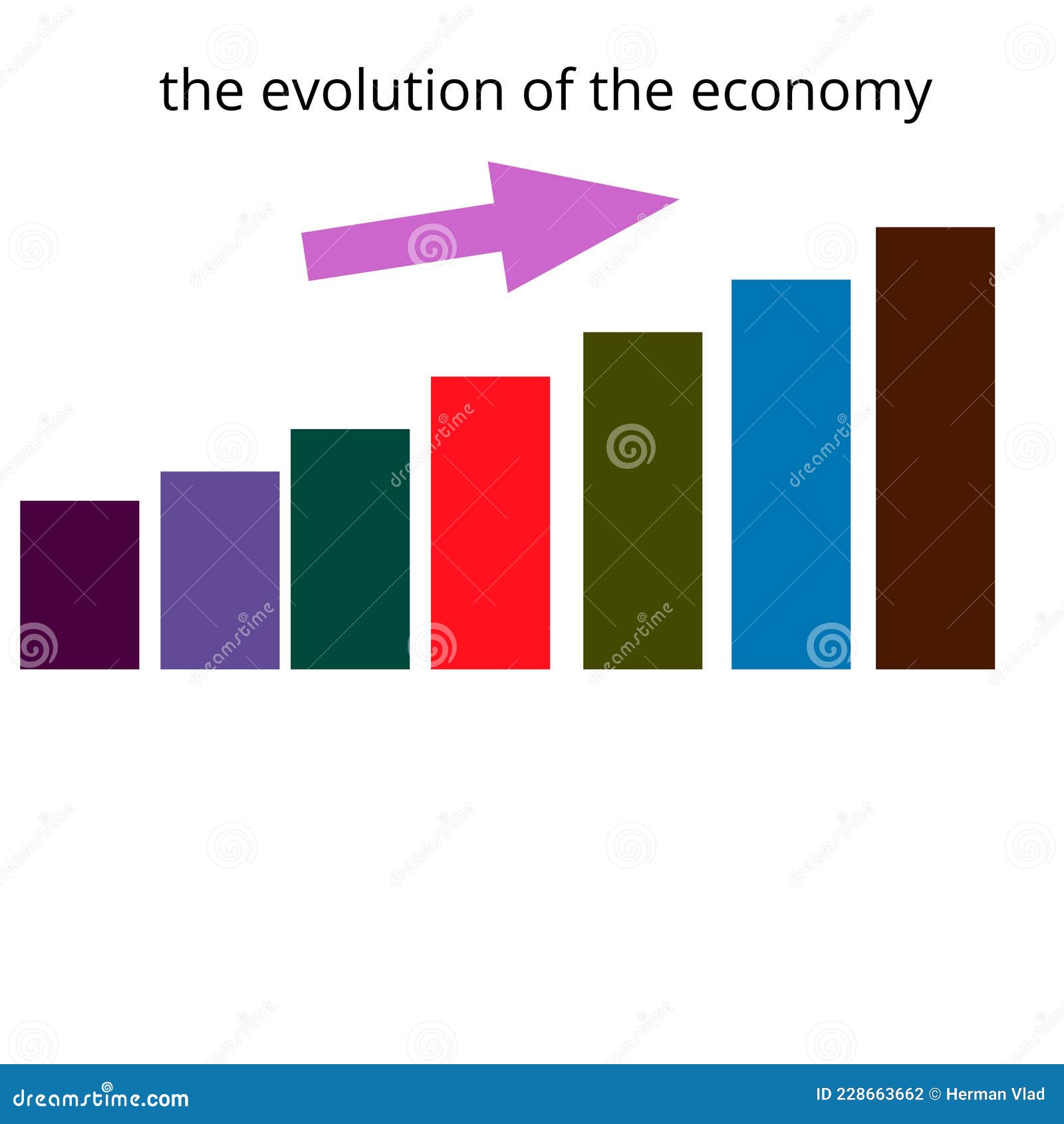 Graph Showing the Growth of the Economy - Illustration Stock ...