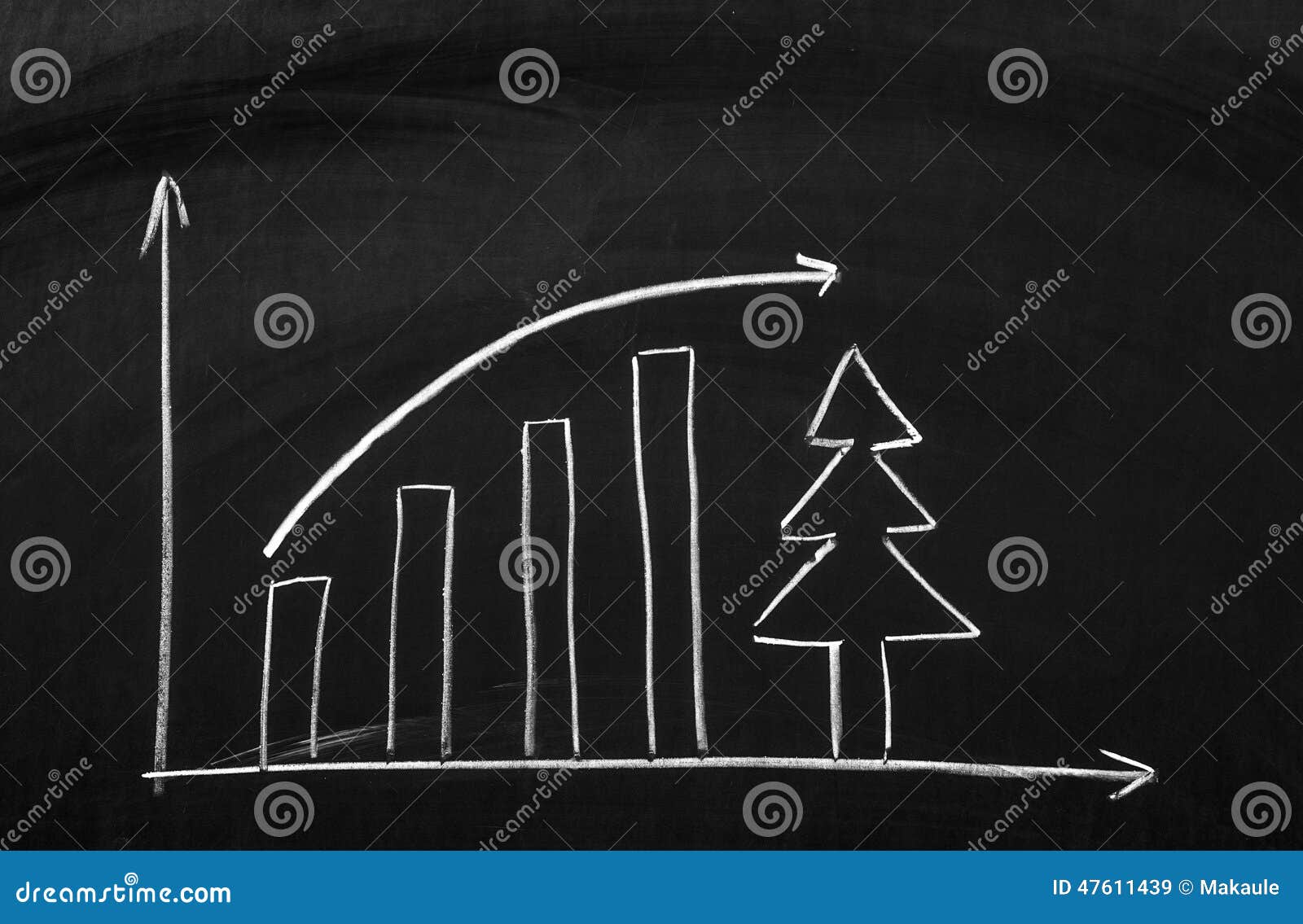 Graph Showing Rise in Profits Stock Image - Image of drawn, finance ...