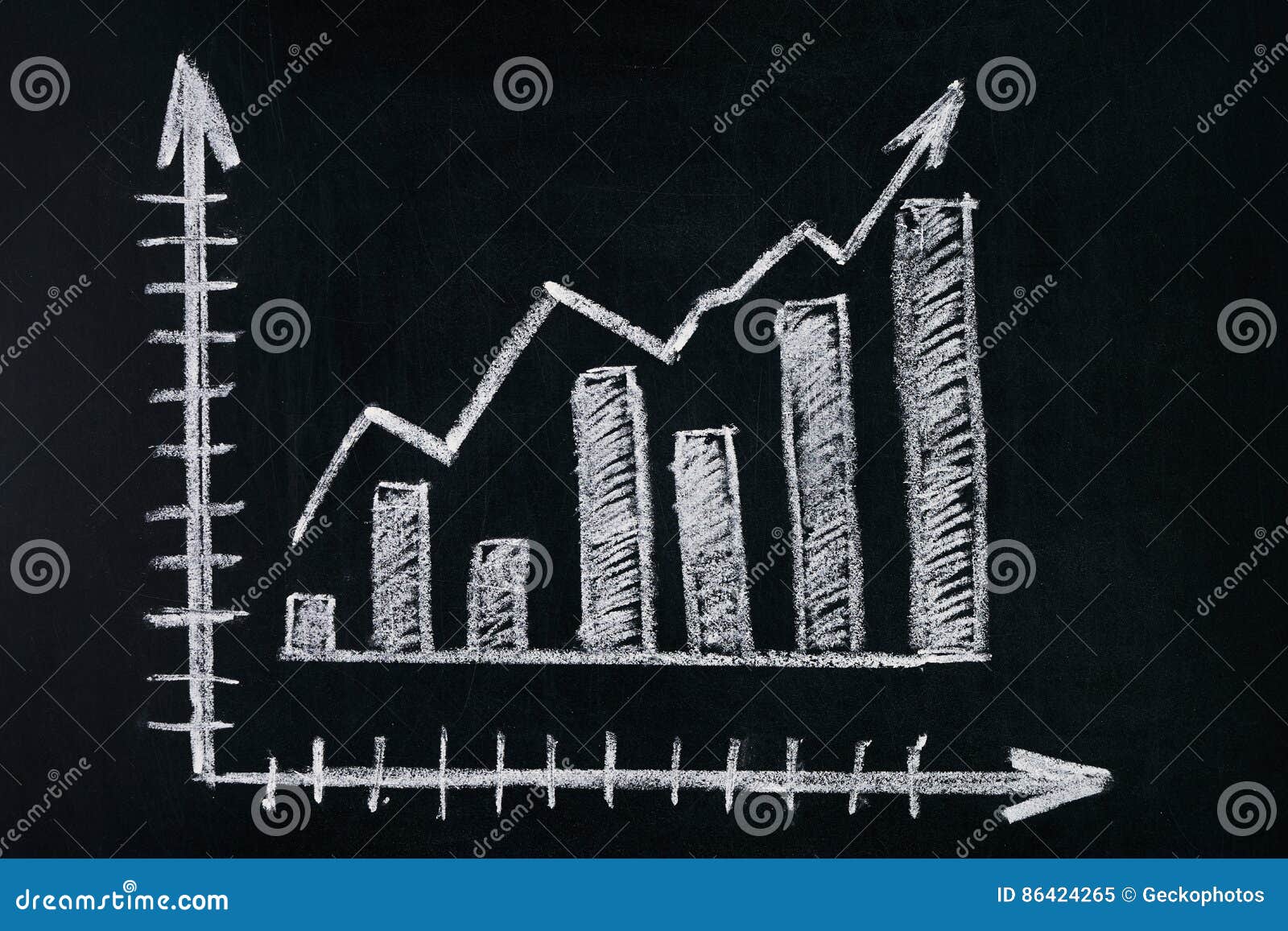 Graph Showing Rise in Profits or Earnings Stock Image - Image of arrow ...