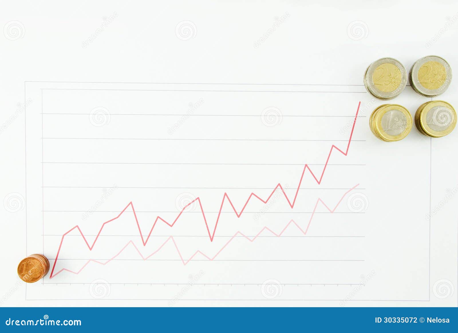 Graph showing rising money stock photo. Image of graph - 30335072