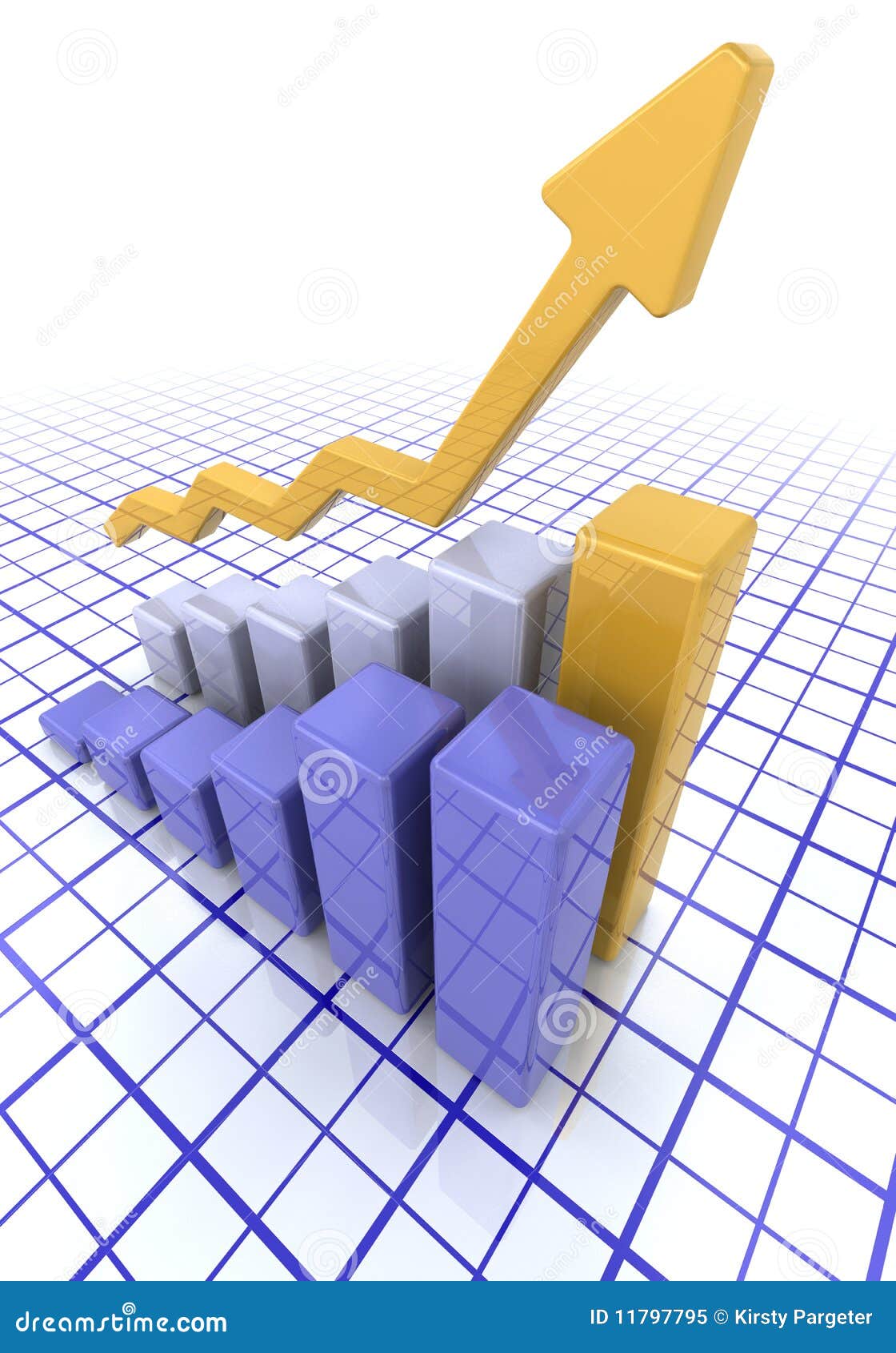 Graph Showing Rising Profits Stock Illustration - Illustration of ...