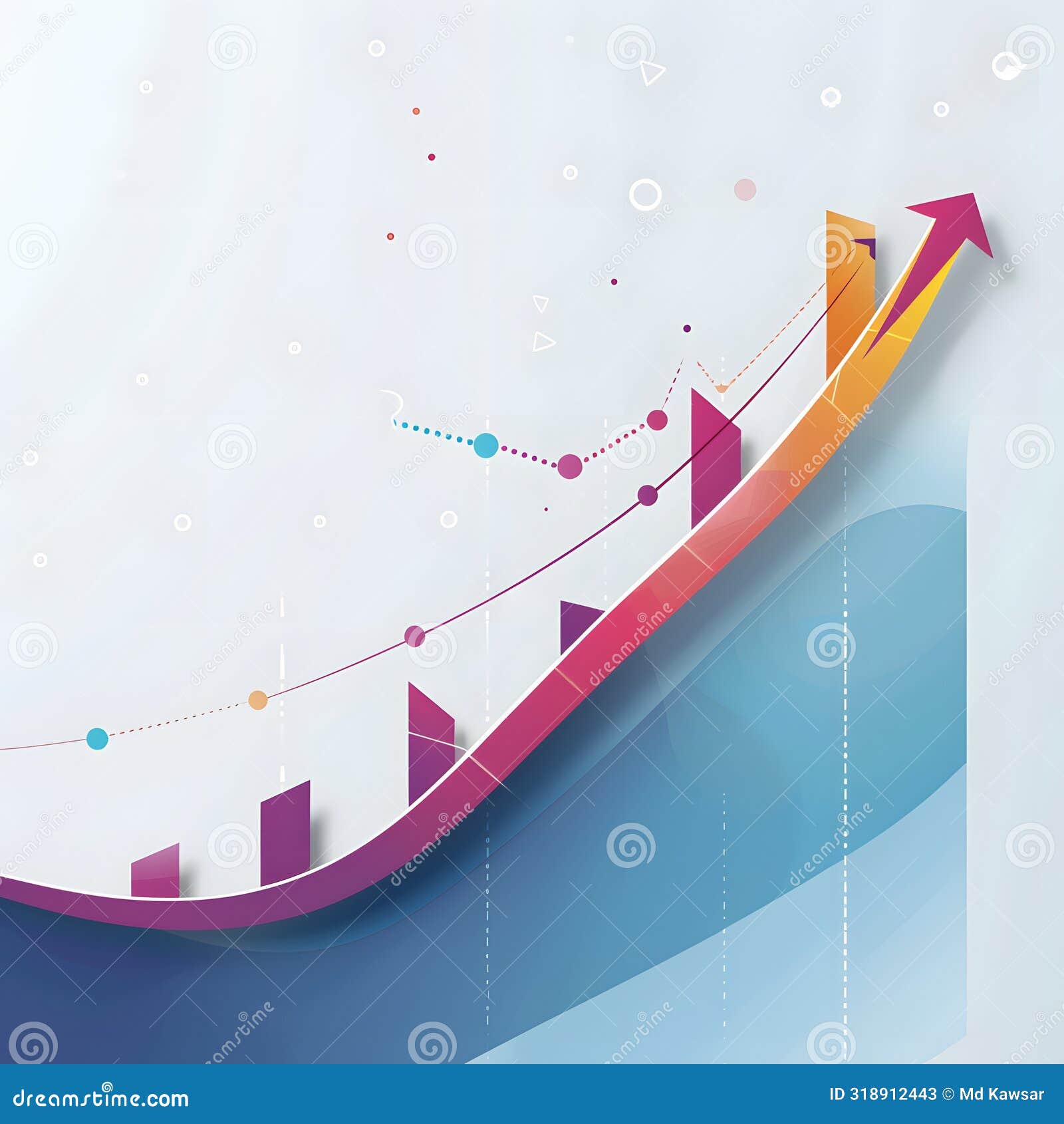 Modern Graph Illustration Depicting Economic Progress, Ai Generated ...