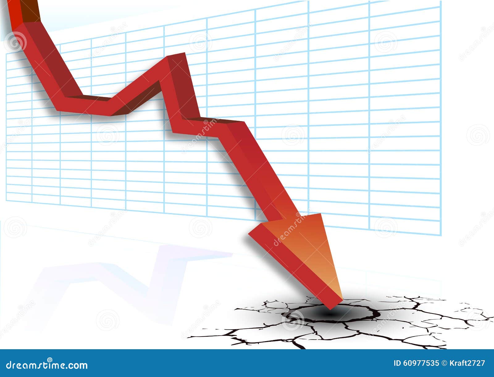 The graph shows the fall stock vector. Illustration of moving - 60977535