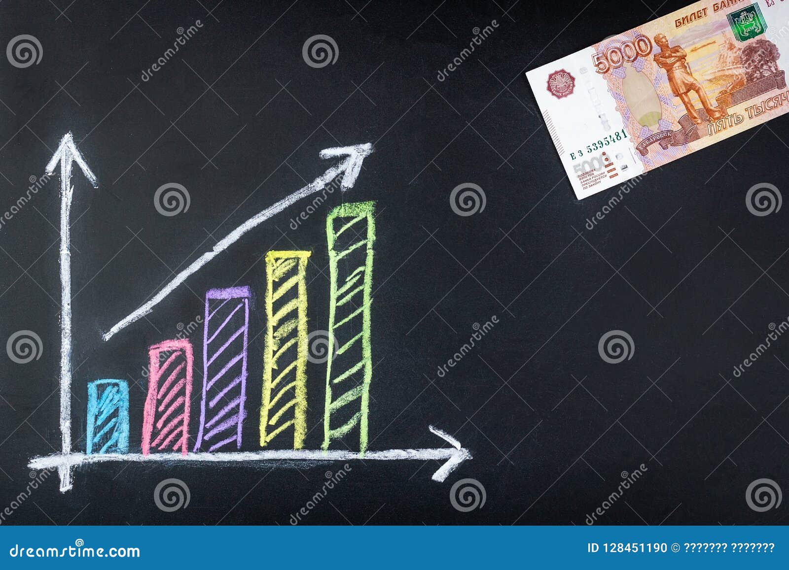 Business Graph Growth Ruble Stock Photo - Image of graph, economy ...