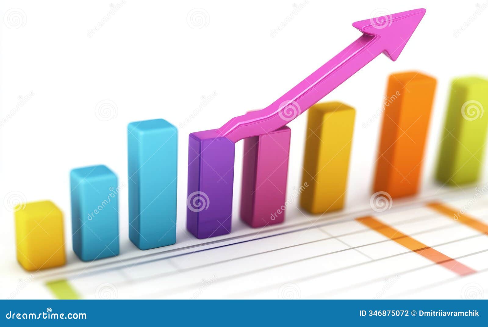 The Graph Shows a Rising Trend with an Upward Arrow, Cut Out Stock ...