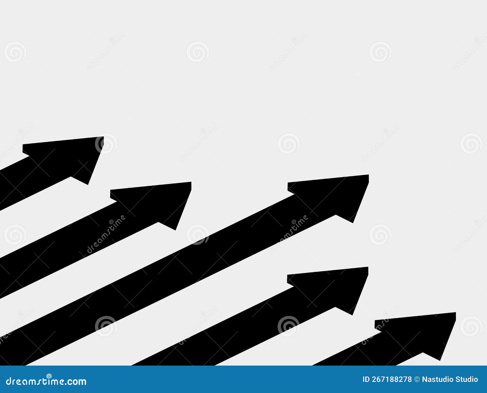 Graph Silhouette of Arrows Competing Progressively. Business Concept ...