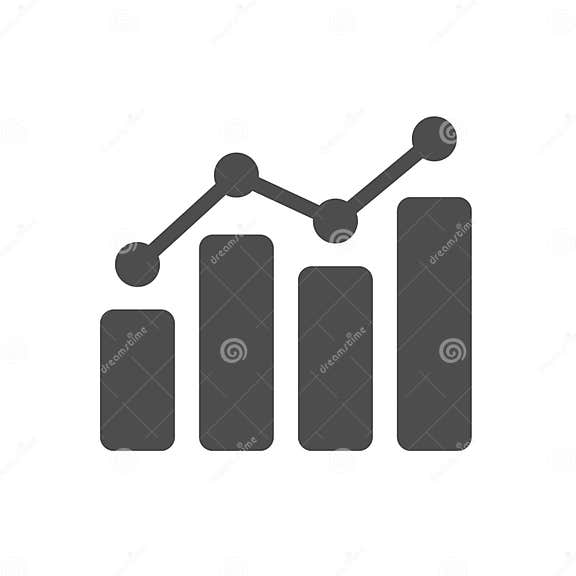 Graph Silhouette Vector Icon Isolated on White Stock Vector ...