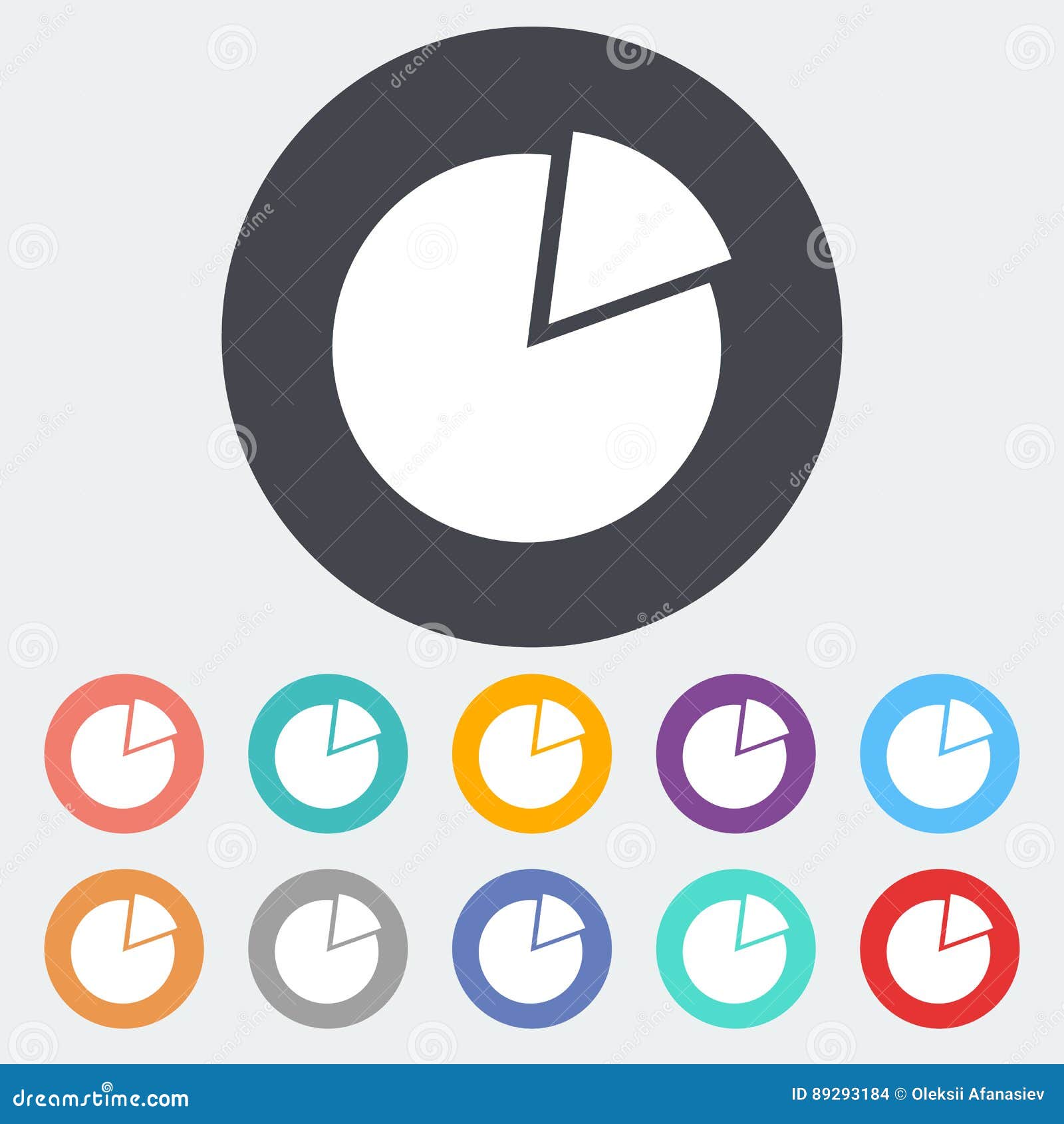 Graph single flat icon. stock vector. Illustration of business - 89293184