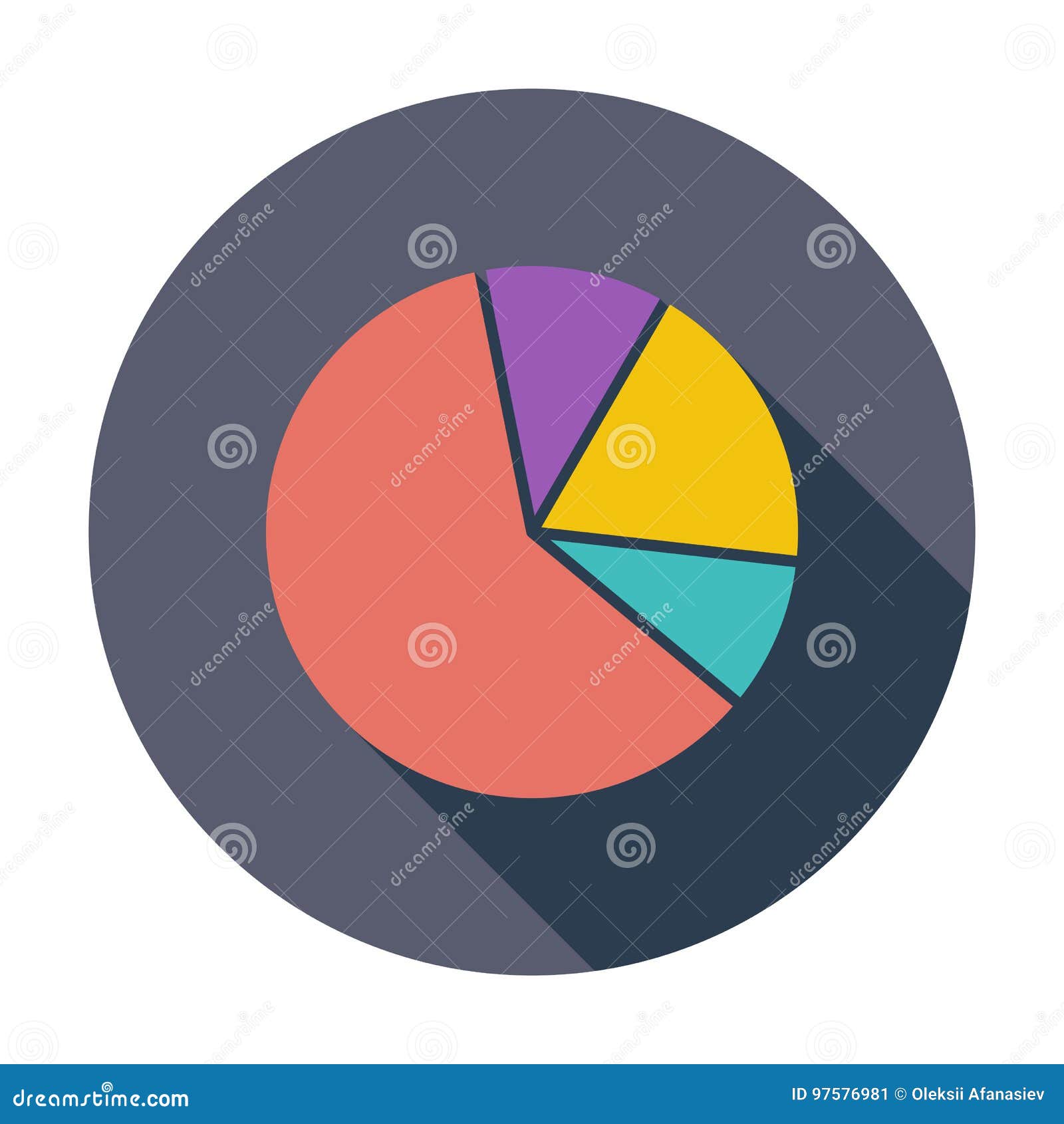 Graph single flat icon. stock vector. Illustration of finance - 97576981
