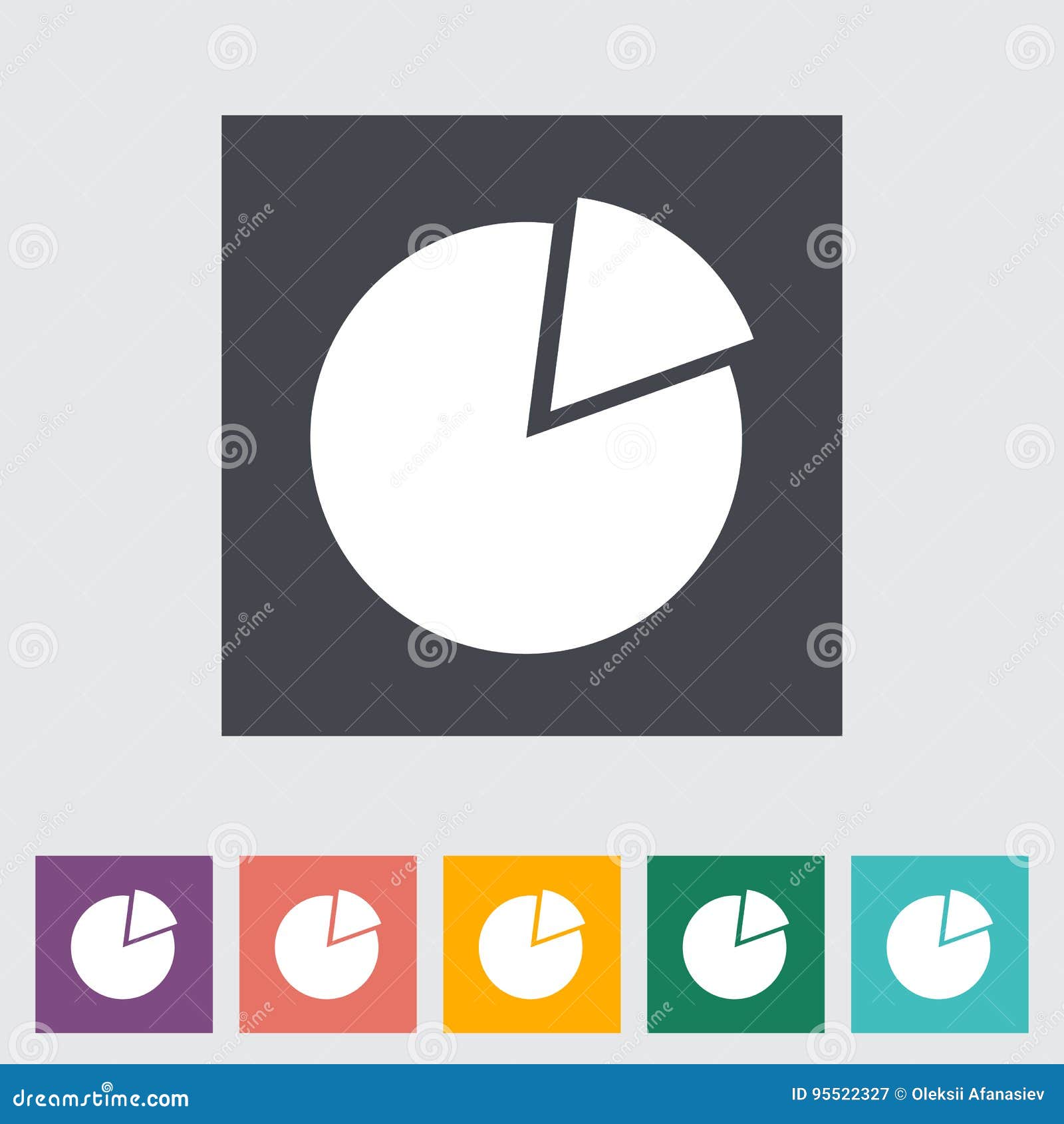 Graph single flat icon. stock vector. Illustration of icon - 95522327