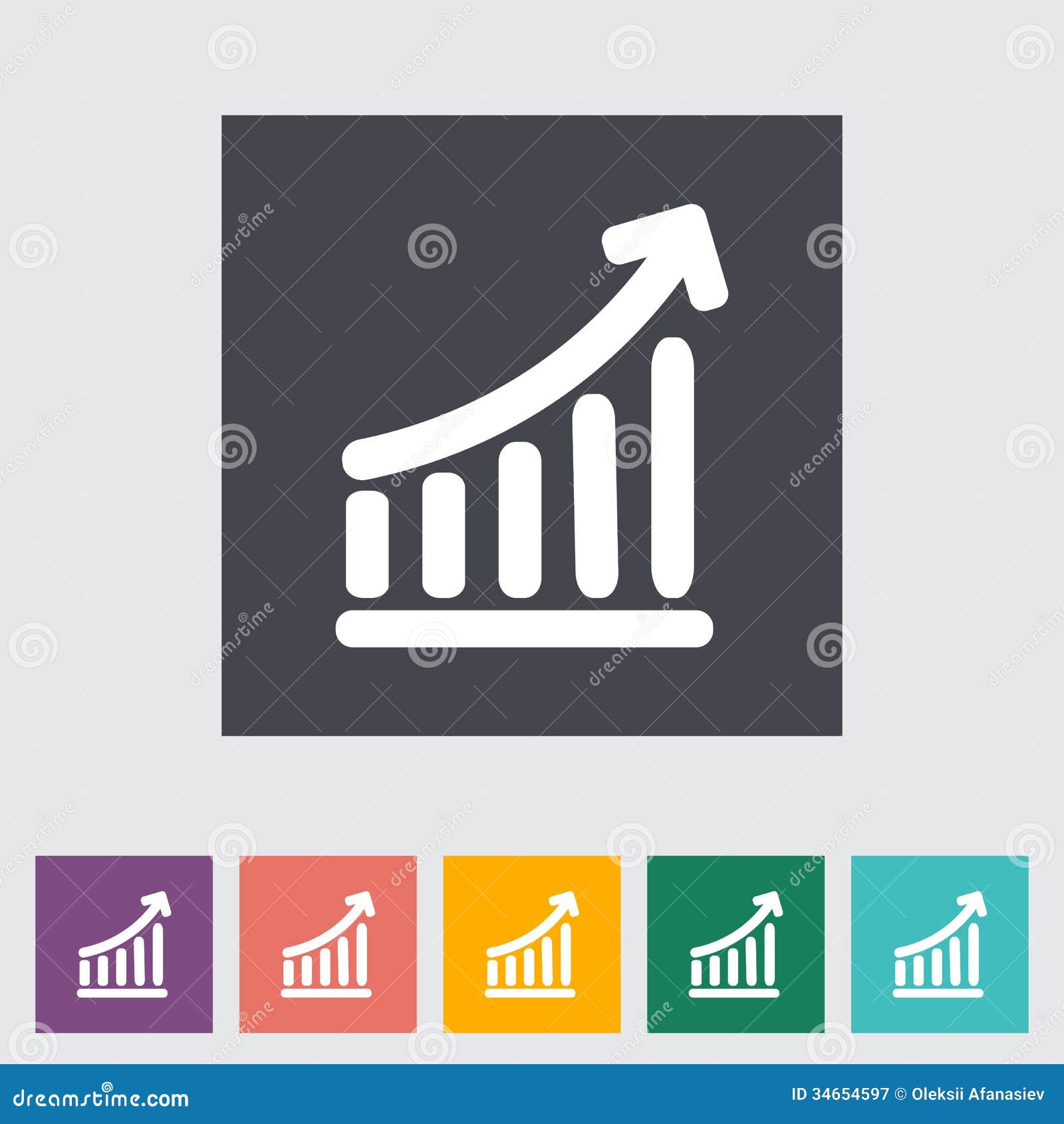 Graph single icon. stock vector. Illustration of data - 34654597