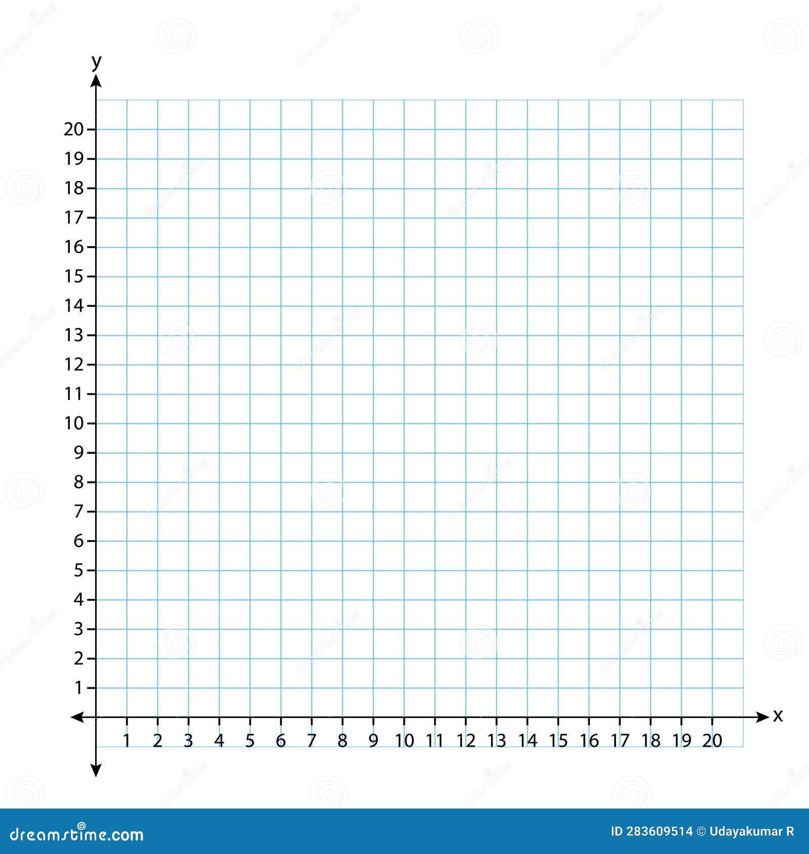 Graph - the Square Coordinate System in Two Dimensions with on White ...