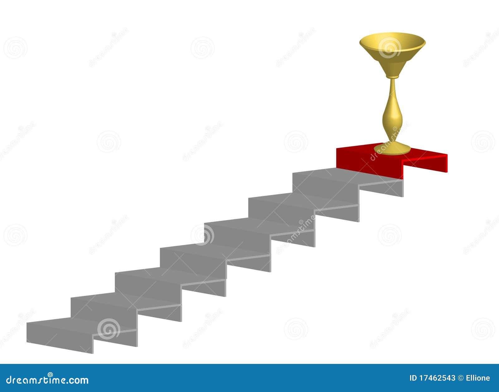 Graph, Stairs with the Winning Cup, Stock Vector - Illustration of ...