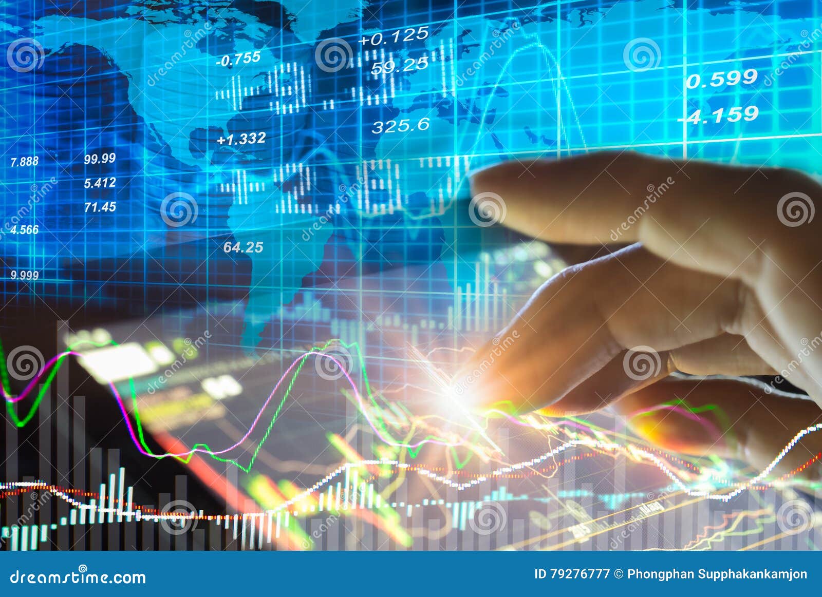 Graph of Stock Market Data and Financial with Stock Analysis Ind Stock ...