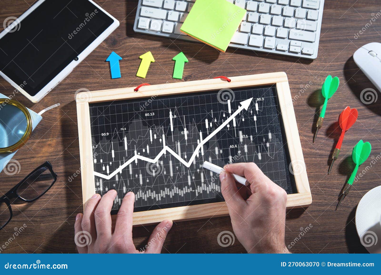 Graph and Stock Market Statistics. Forex Trading Analysis Stock Photo ...