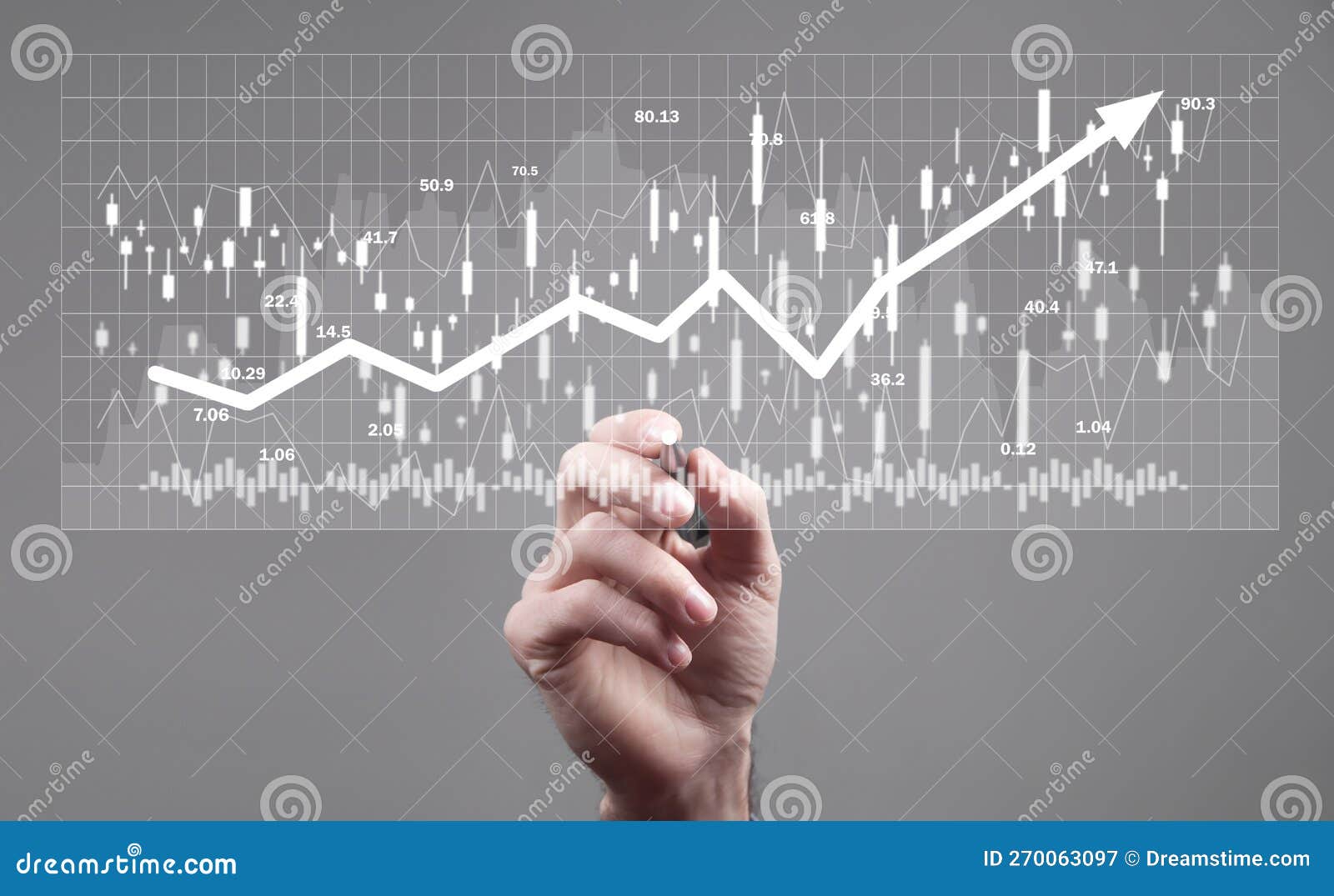 Graph and Stock Market Statistics. Forex Trading Analysis Stock Image ...