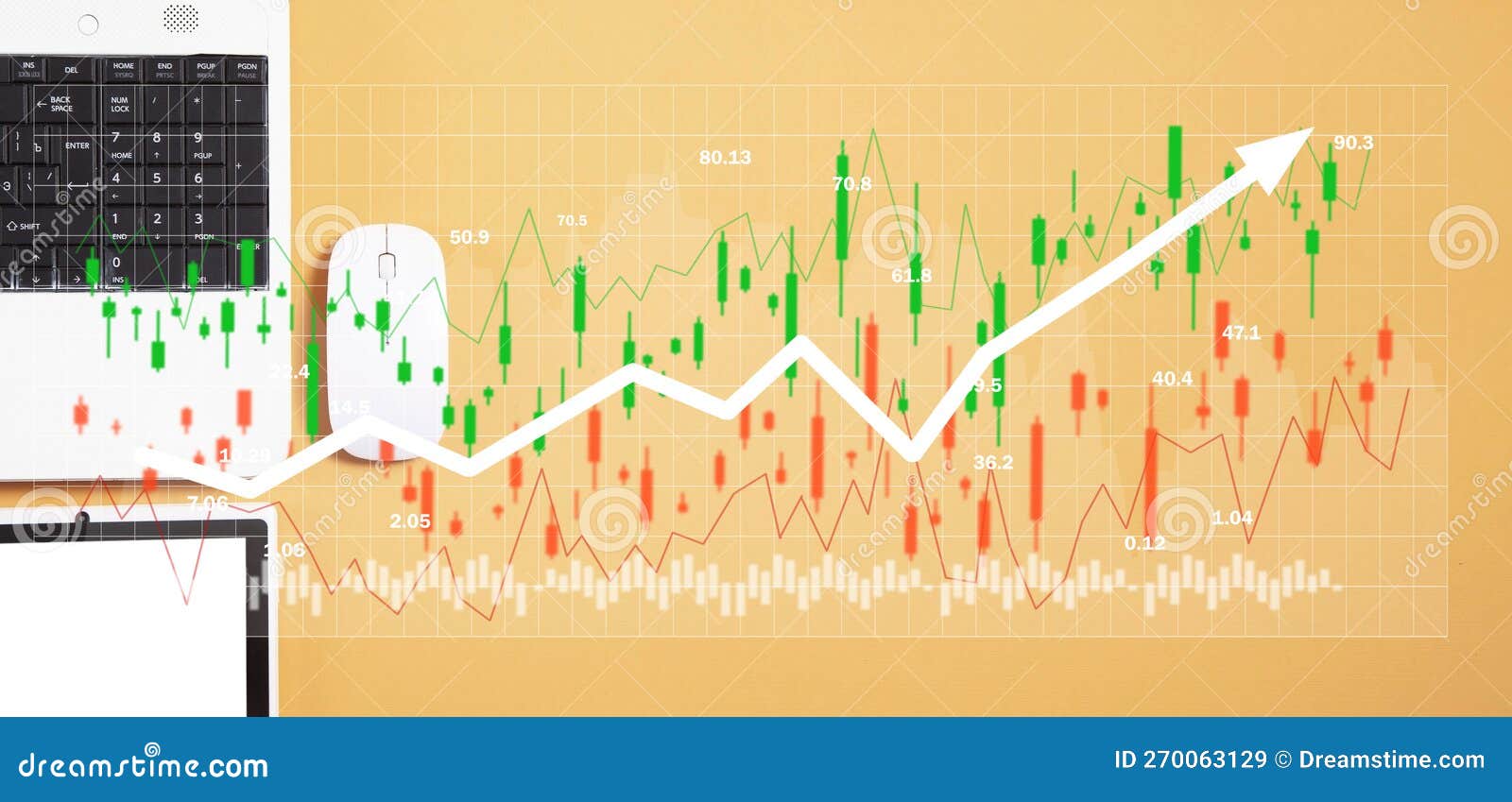 Graph and Stock Market Statistics. Forex Trading Analysis Stock Image ...