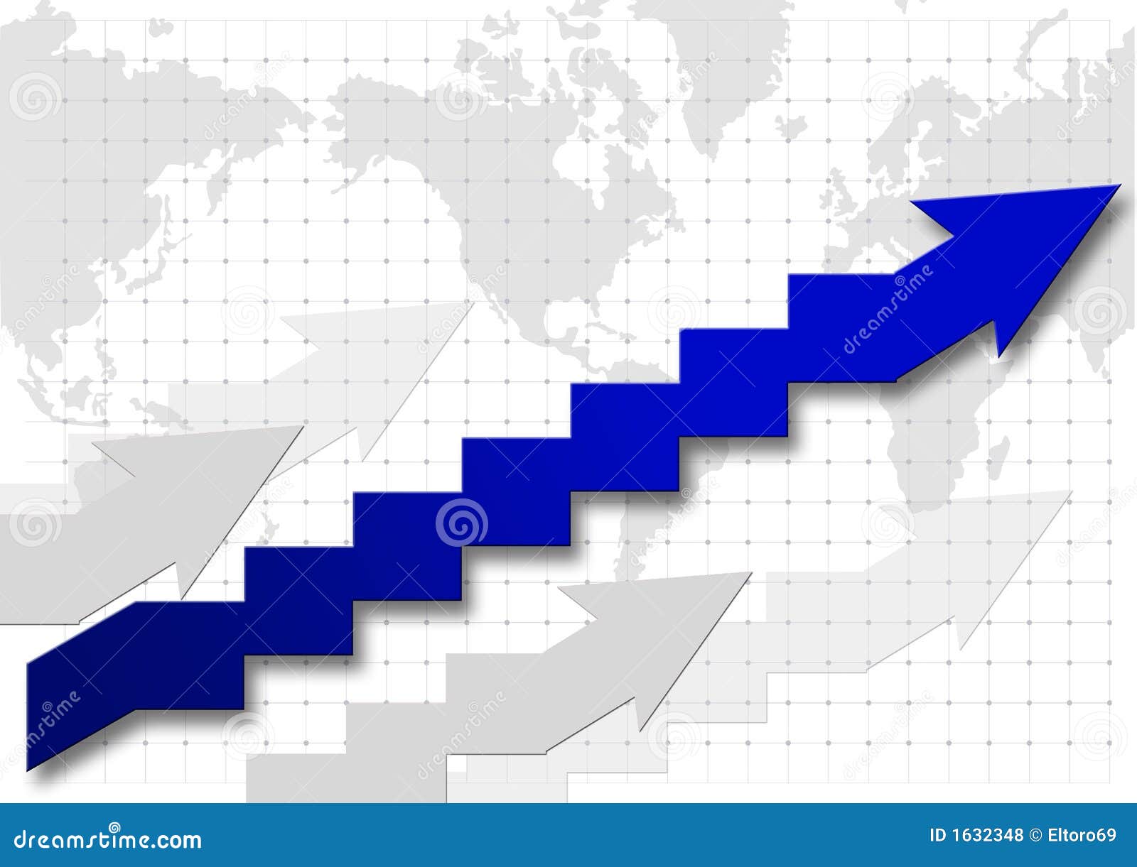 Graph of the succes stock illustration. Illustration of world - 1632348