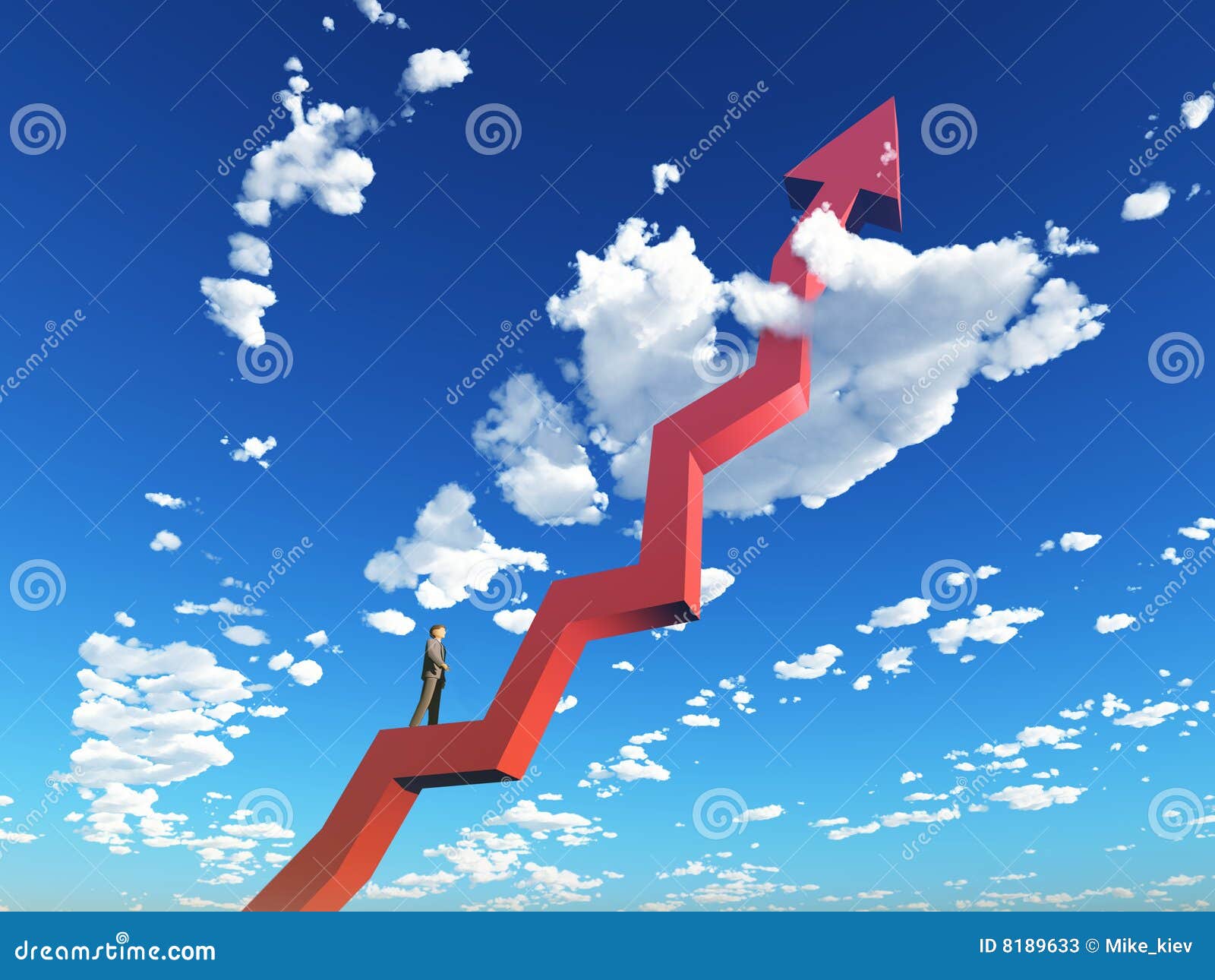 Graph of success stock illustration. Illustration of peak - 8189633