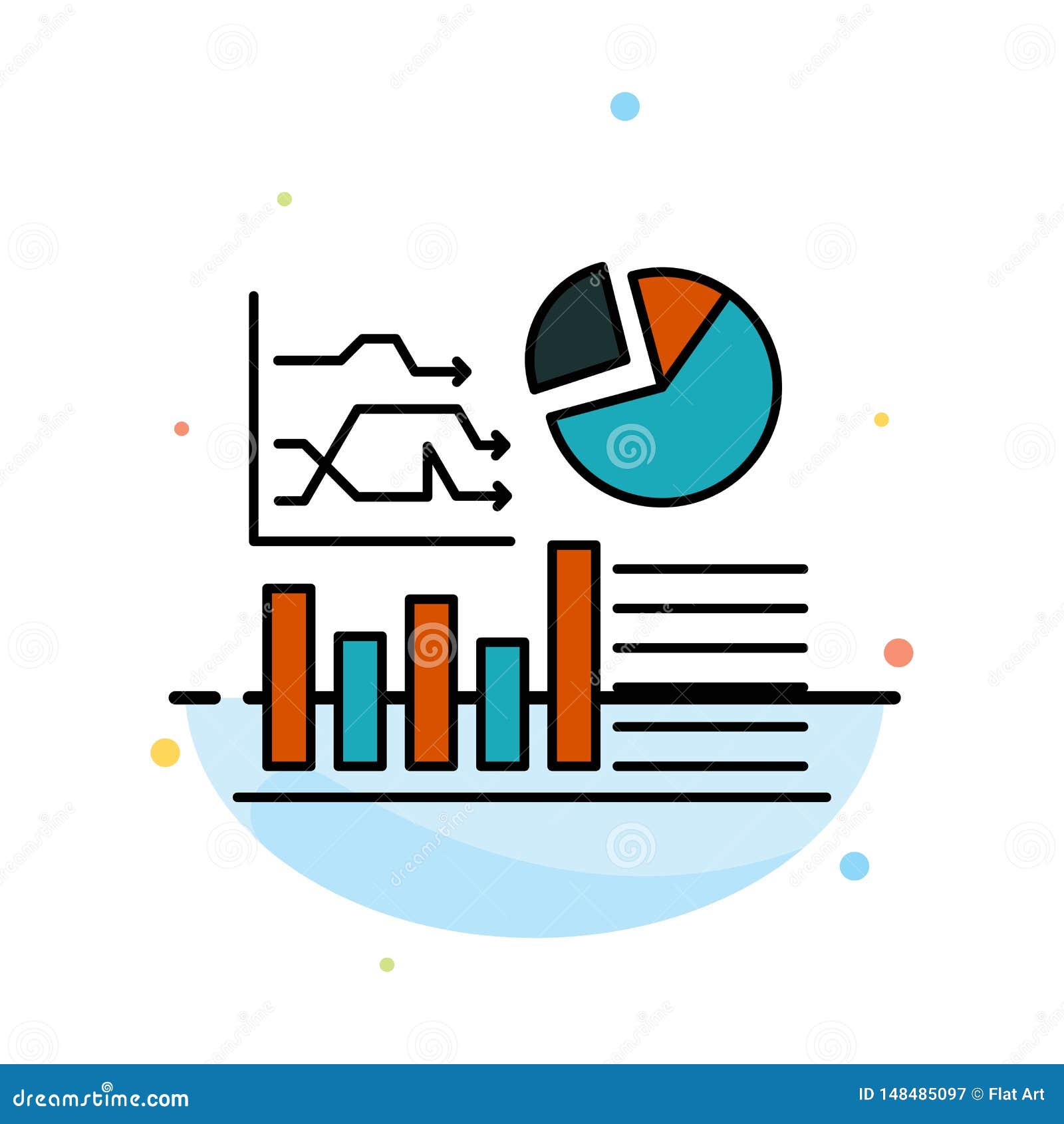 Graph, Success, Flowchart, Business Abstract Flat Color Icon Template ...