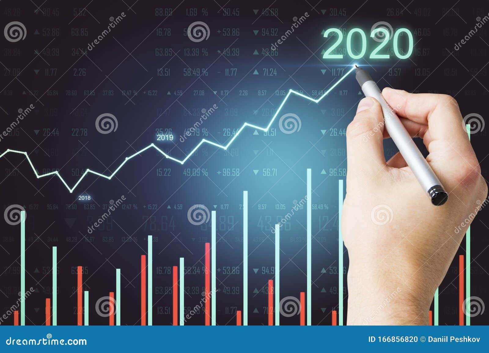 Graph of Success in 2020 Interface Stock Photo - Image of celebration ...