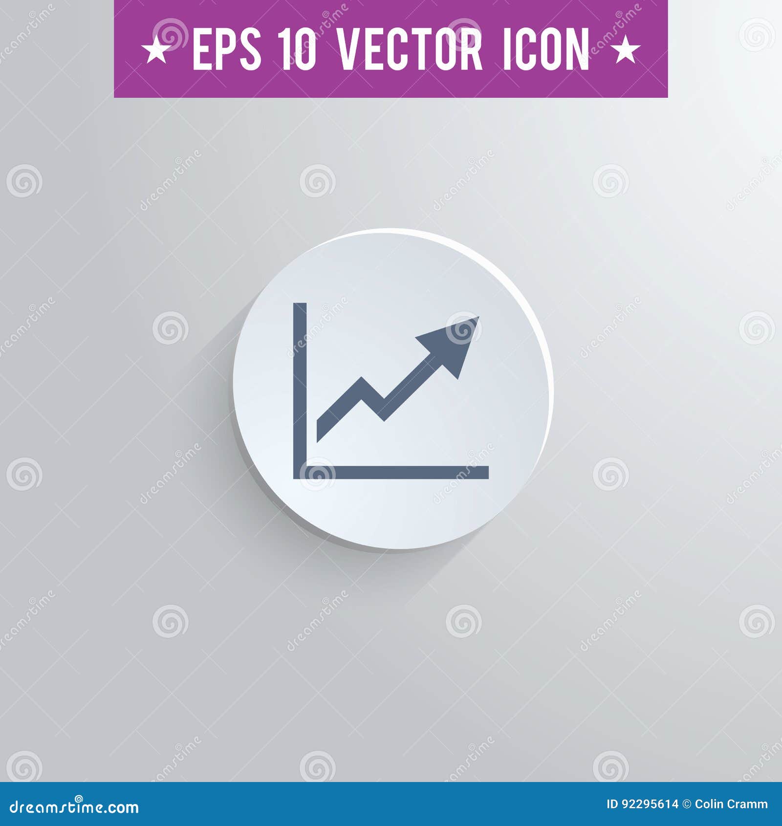 Graph Symbol Icon on Gray Shaded Background Stock Vector - Illustration ...