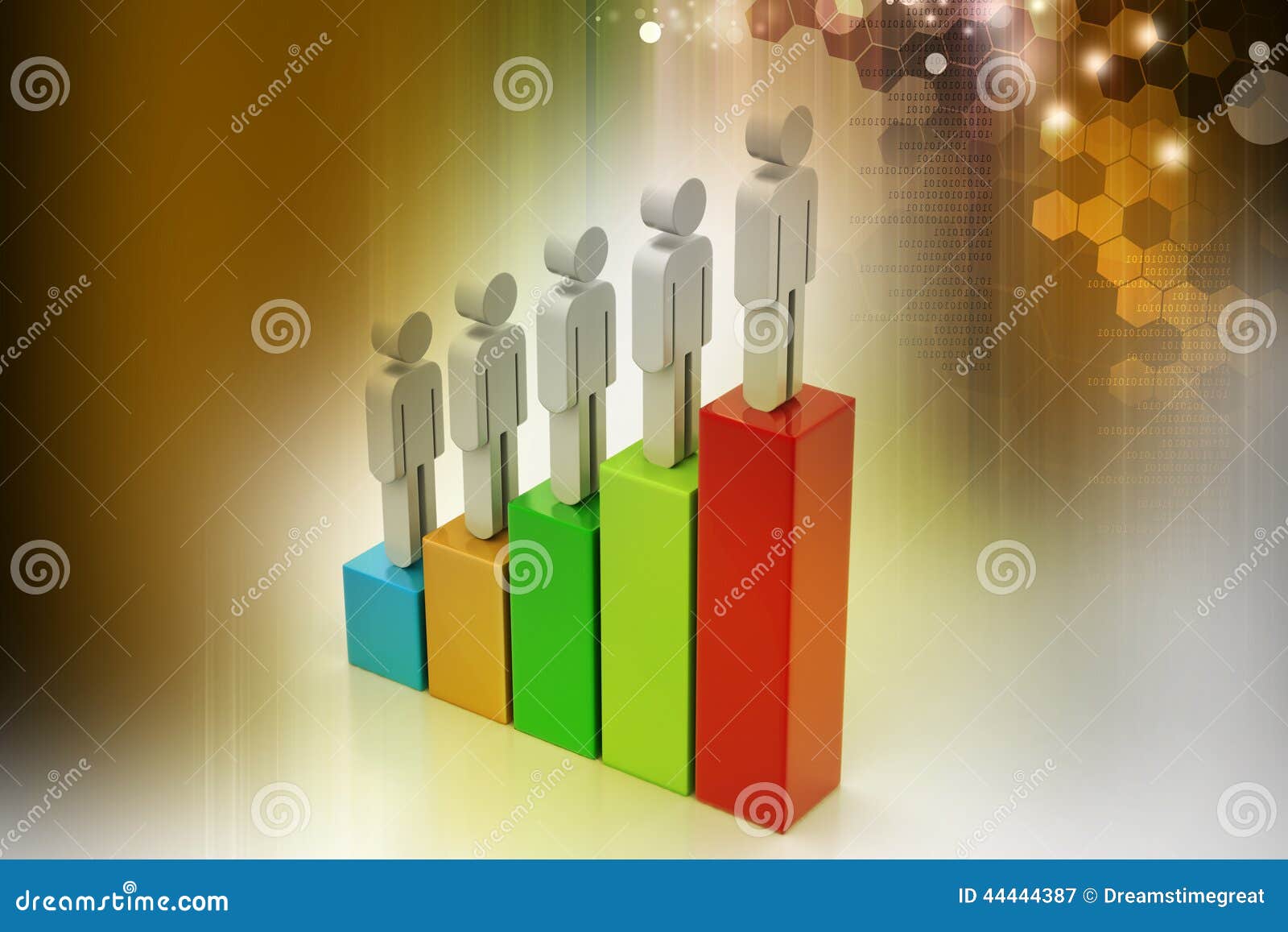Graph and Team Moving To Success Stock Illustration - Illustration of ...