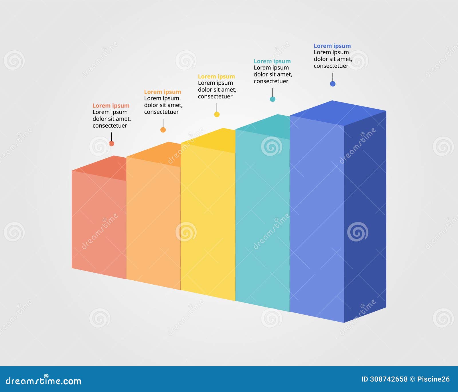 Graph Template for Infographic for Presentation for 5 Element Stock ...