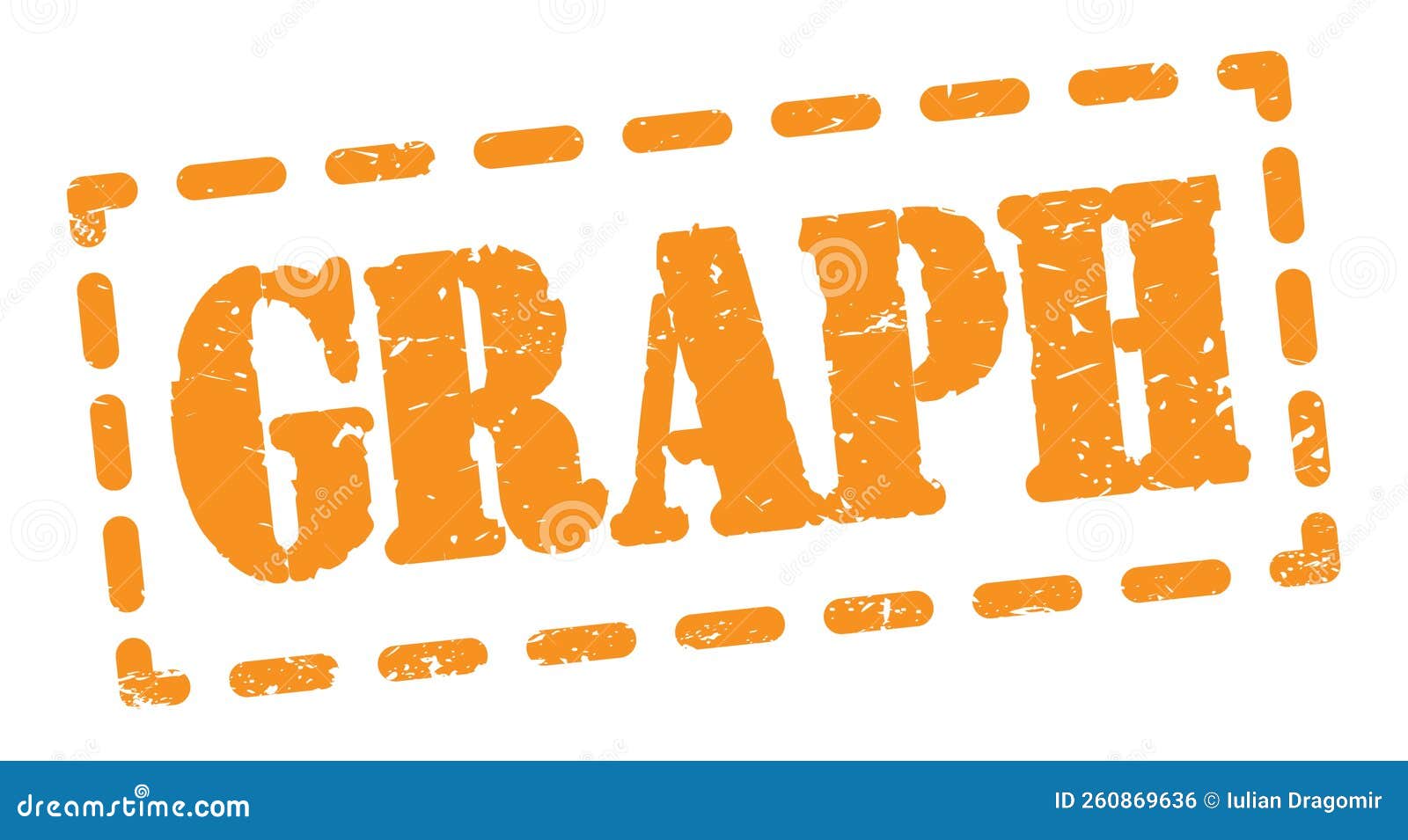GRAPH Text Written on Orange Stamp Sign Stock Illustration ...