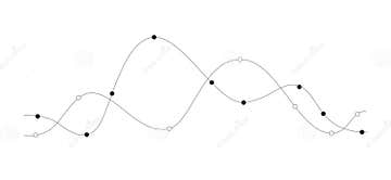 Graph Trends Waveform Black and White 2D Line Cartoon Object Stock ...