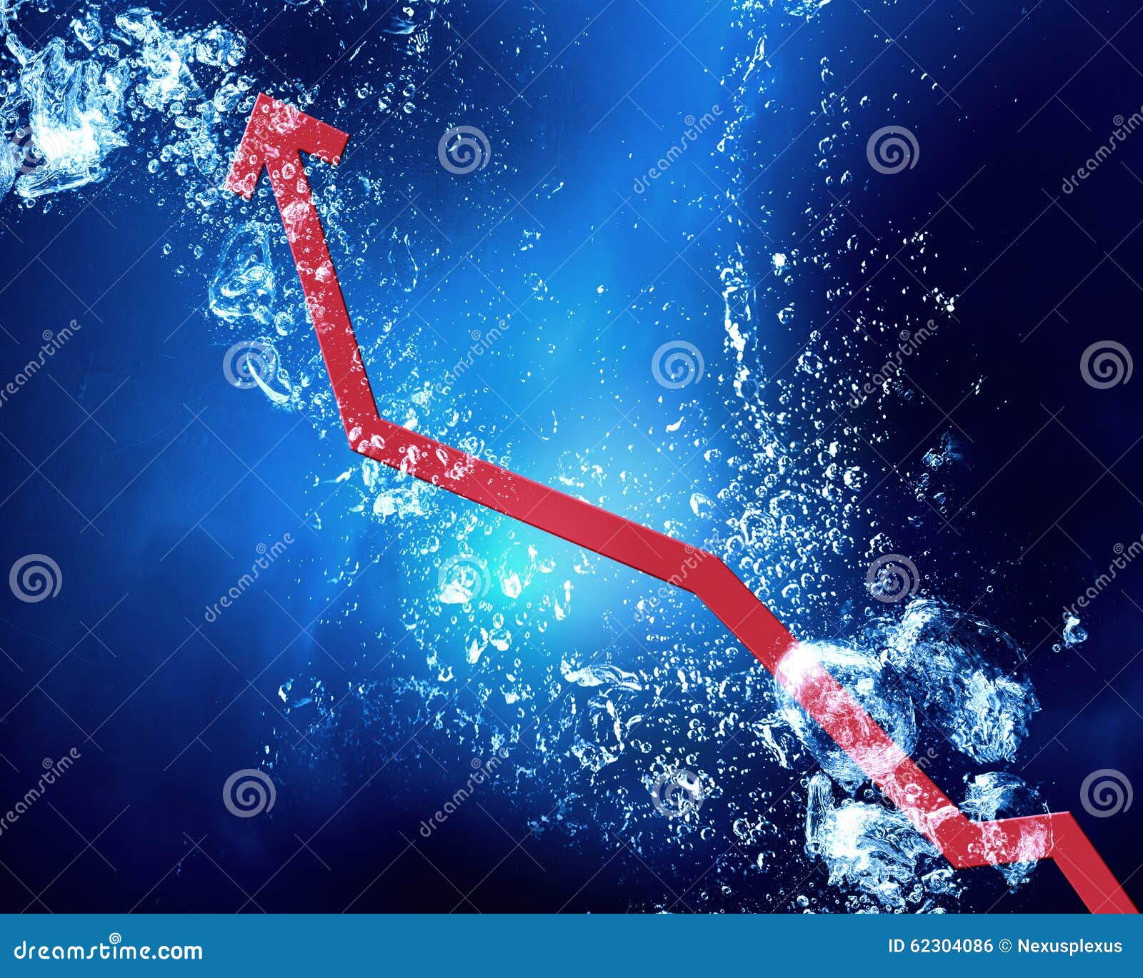 Graph under water stock photo. Image of economy, statistic - 62304086