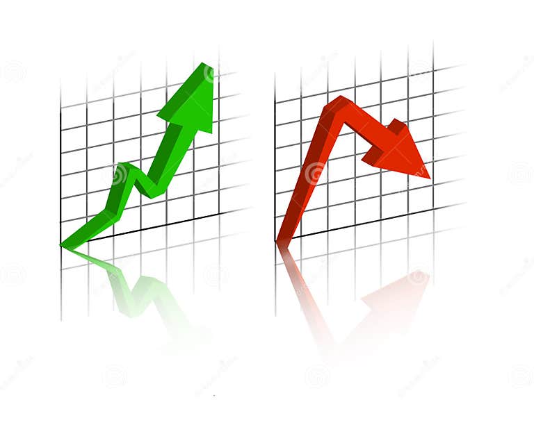 Graph with Up and Down Evolution Stock Vector - Illustration of future ...