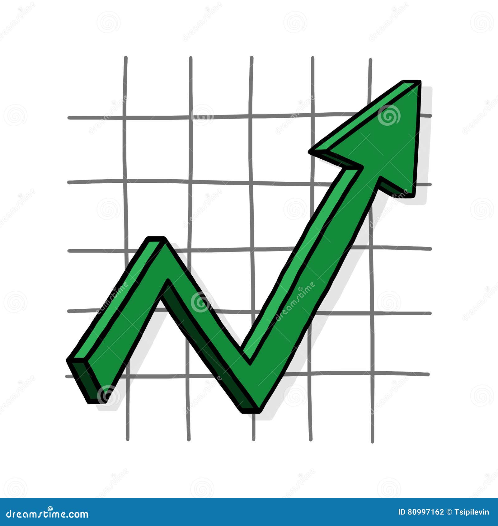 Graph up illustration stock illustration. Illustration of grow - 80997162