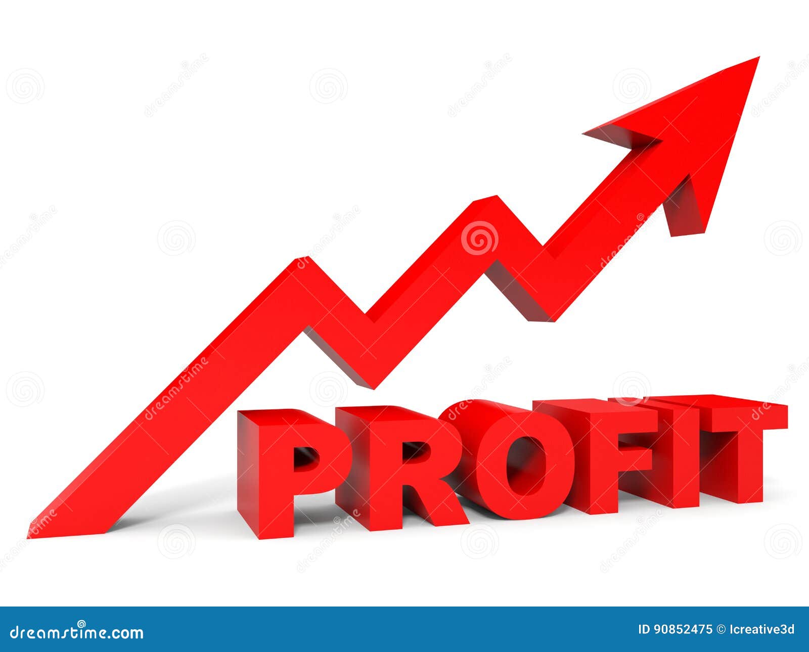 Graph up profit arrow. stock illustration. Illustration of raise - 90852475