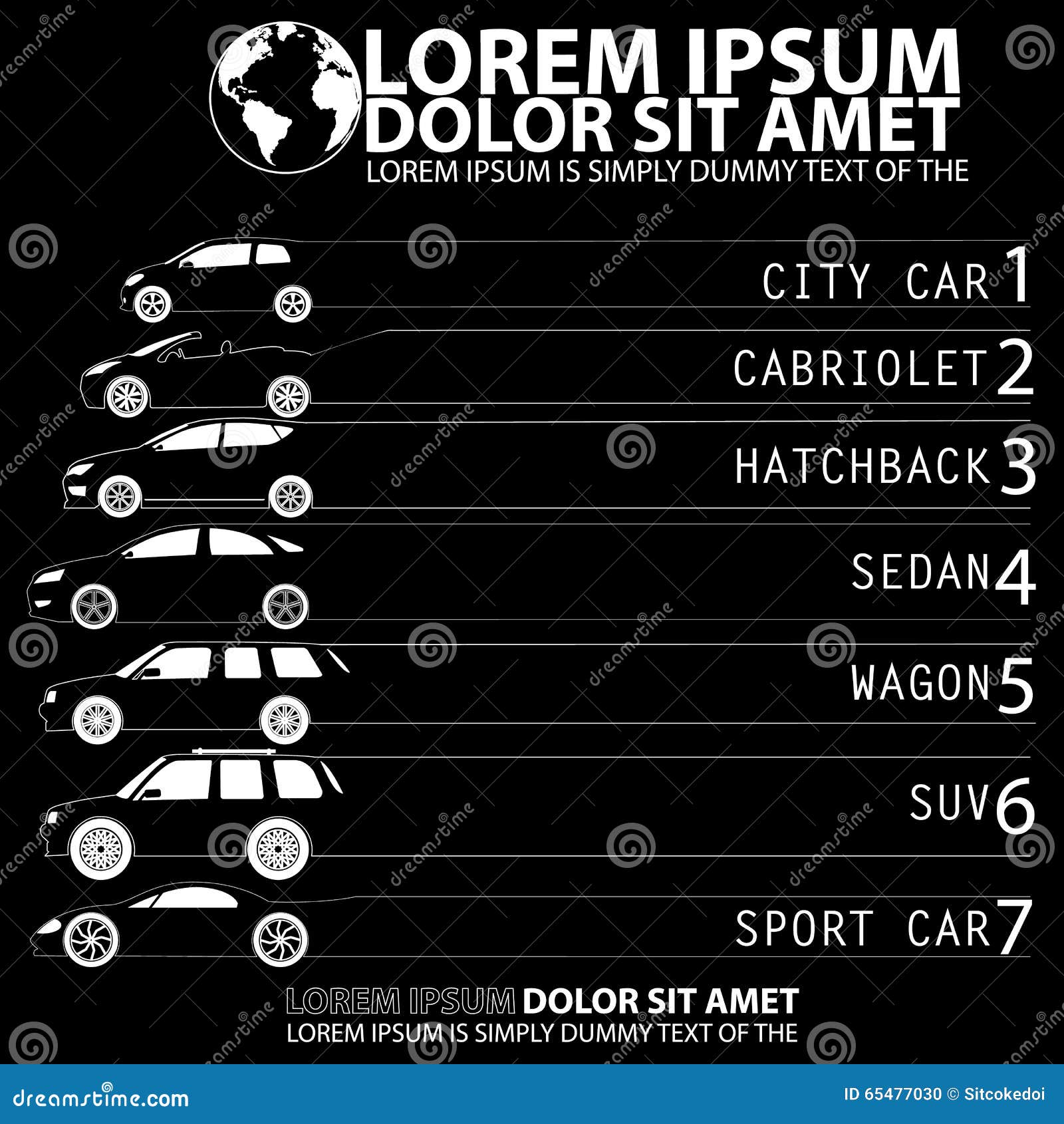 Graph Using Car To Compare by White Stripe Stock Illustration ...
