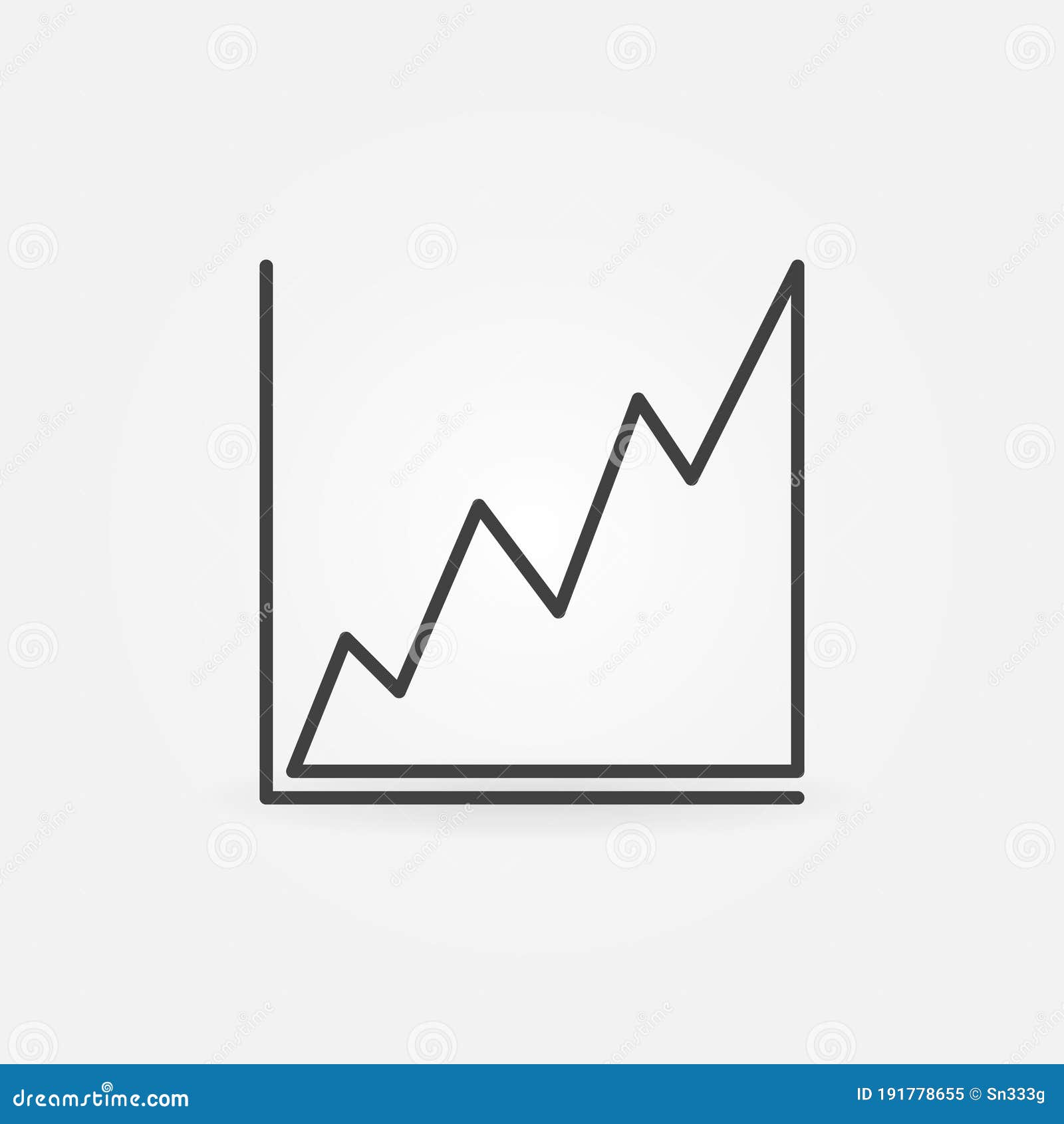 Graph Vector Concept Minimal Icon in Thin Line Style Stock Vector ...