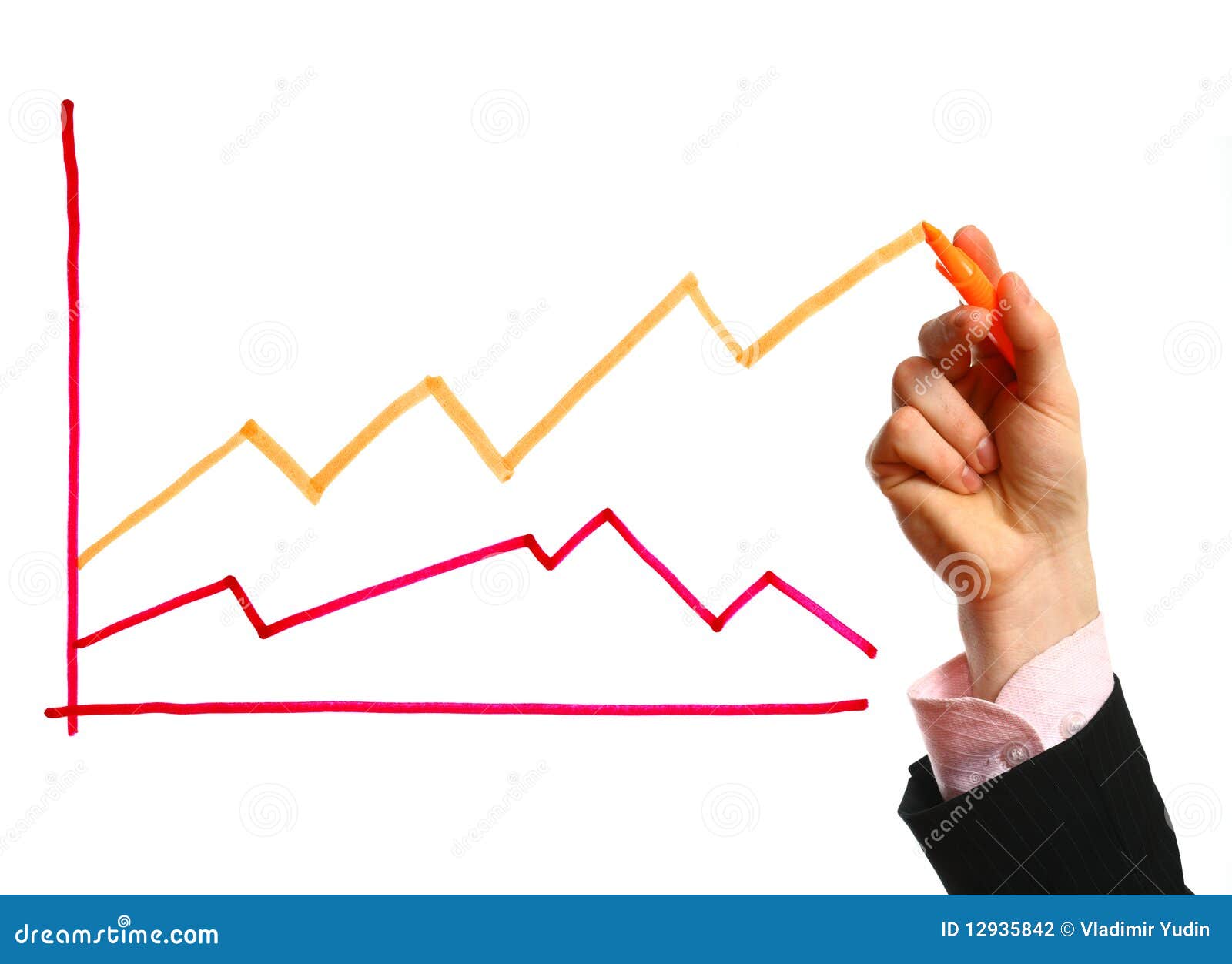 Graph on white. stock photo. Image of forecasting, market - 12935842