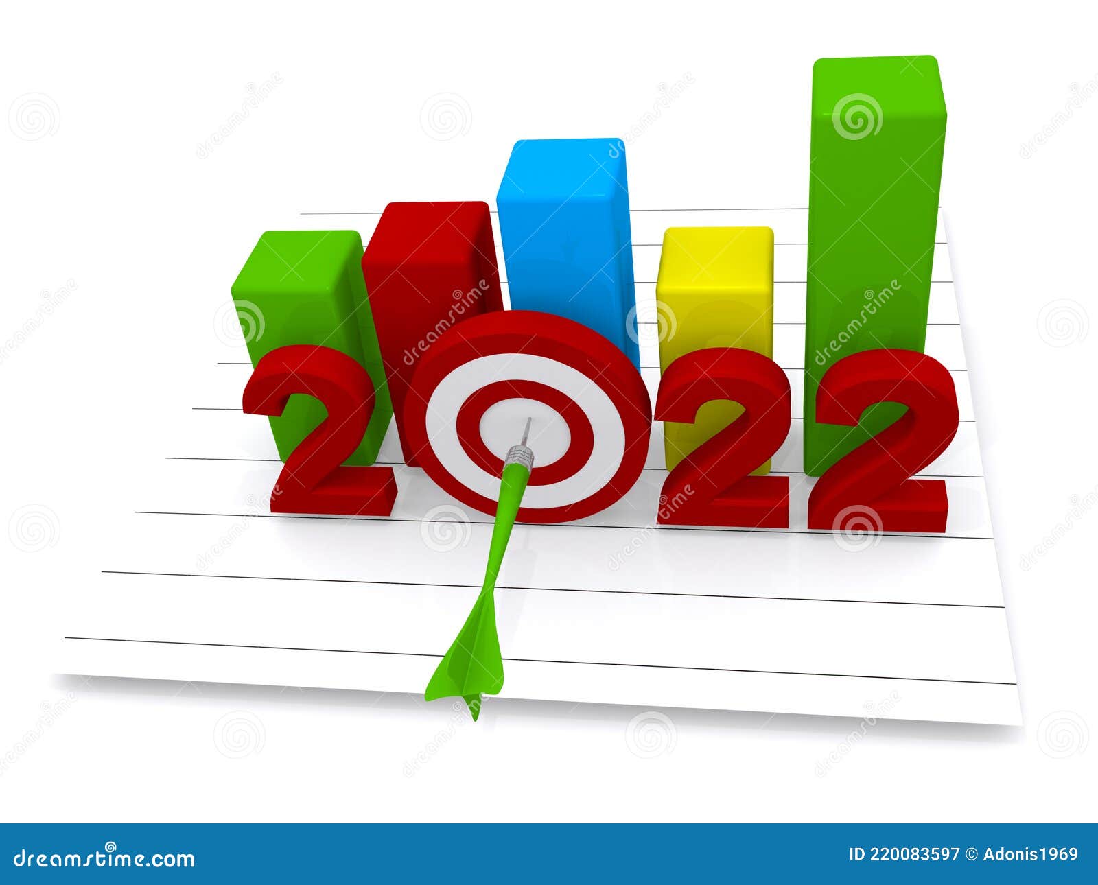 Graph 2022 on white stock illustration. Illustration of graphic - 220083597