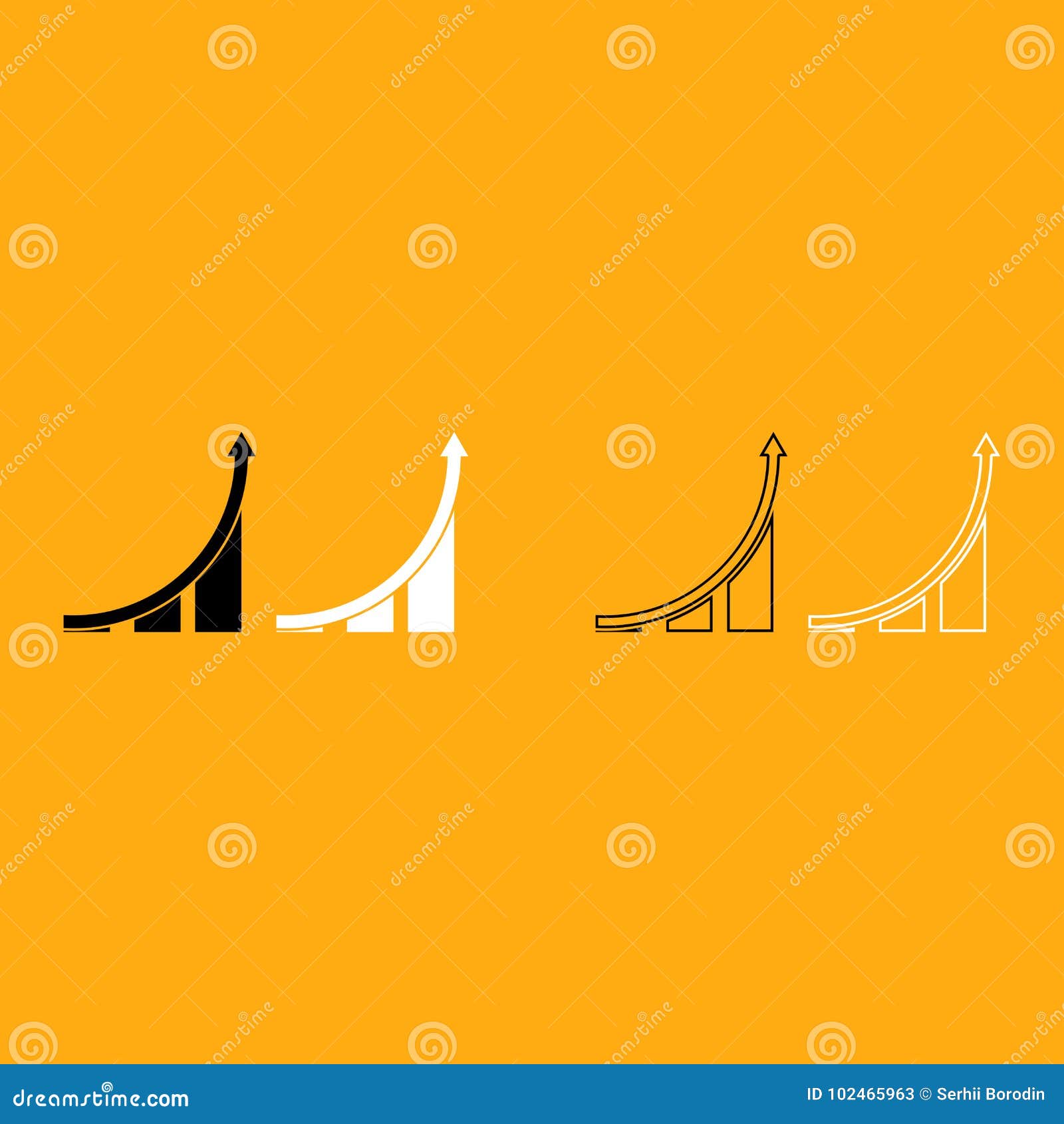 Graph it is white icon . stock vector. Illustration of marketing ...