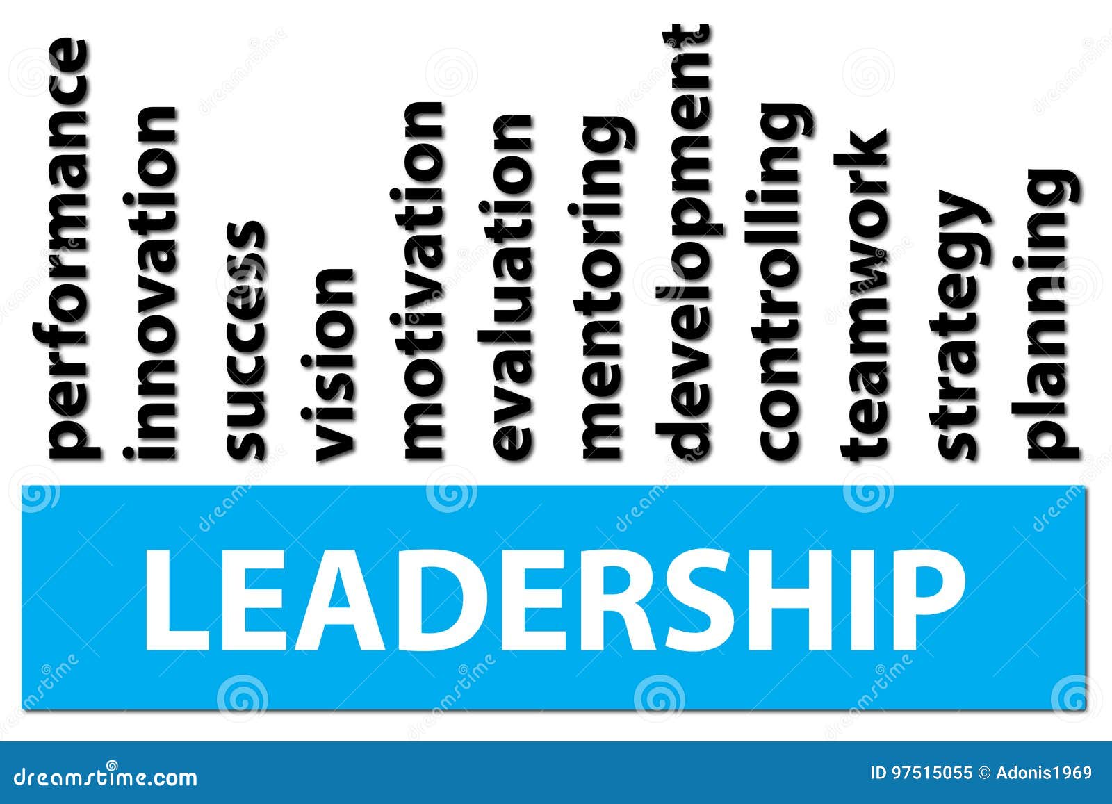Graph of Words Associated with Leadership Stock Vector - Illustration ...