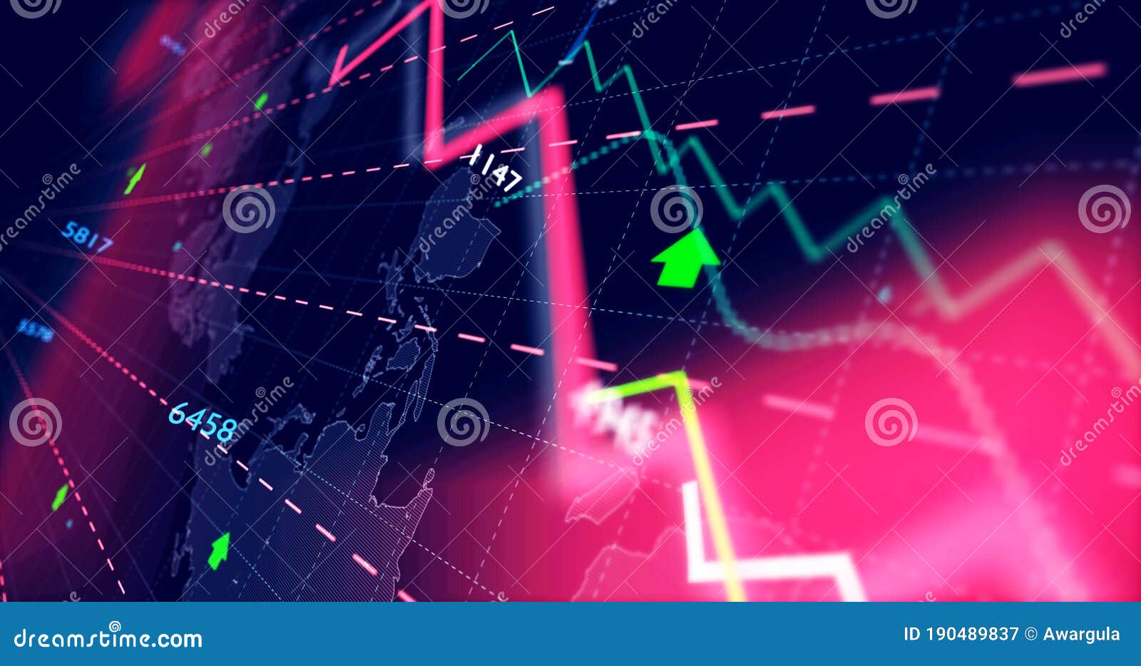 Growing Up Stock and Business 3d Chart Illustration Stock Illustration ...