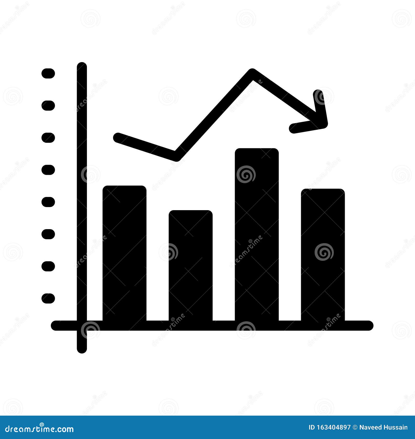Graphchart Vector Glyph Flat Icon Stock Illustration - Illustration of ...