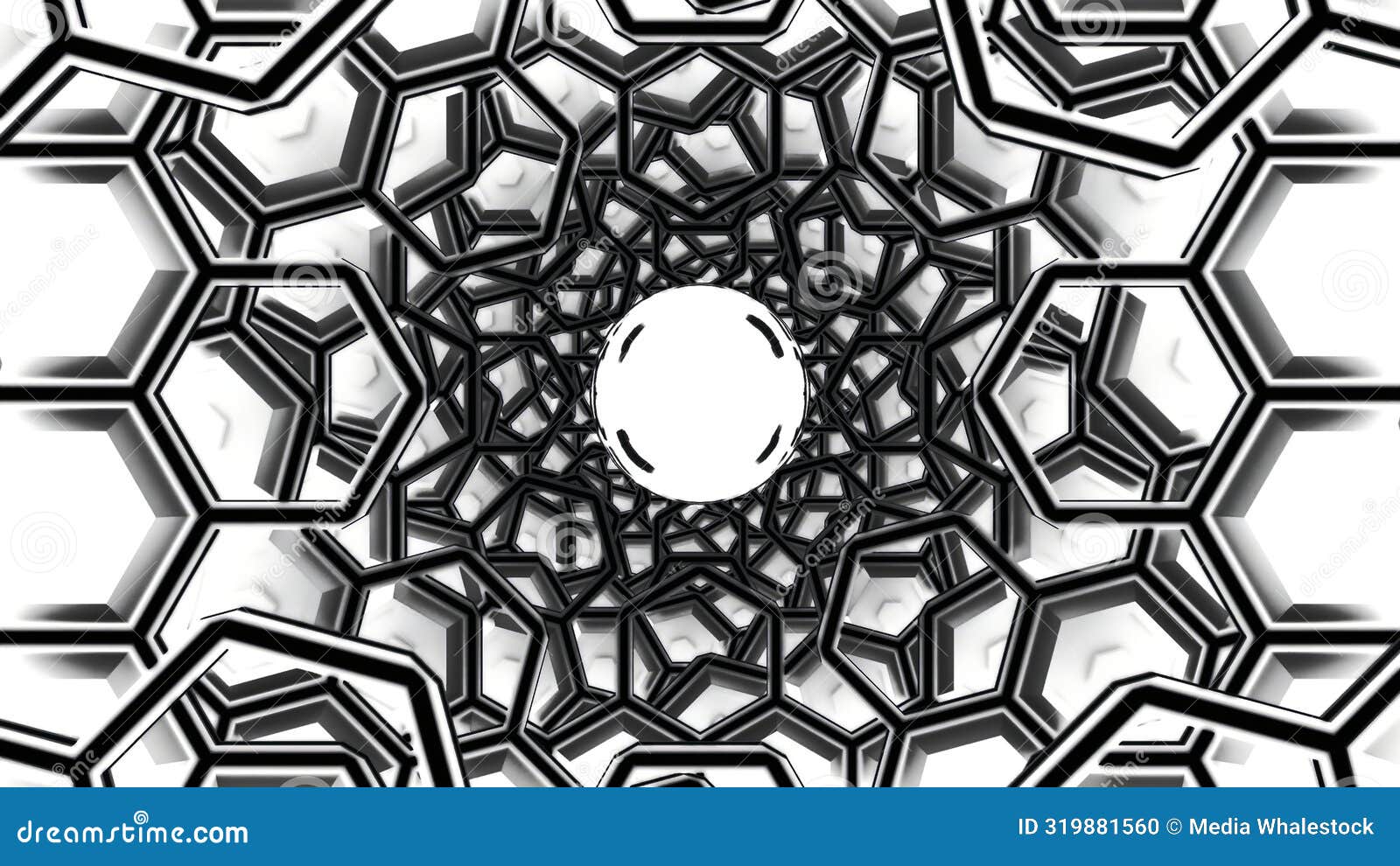 Graphene Atom Nanostructure Animation Design Nanotube In Form Of
