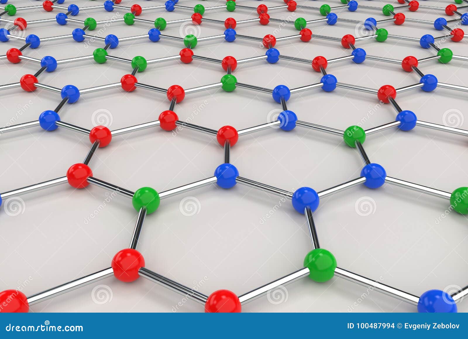 Graphene Atomic Structure on White Background Stock Illustration ...