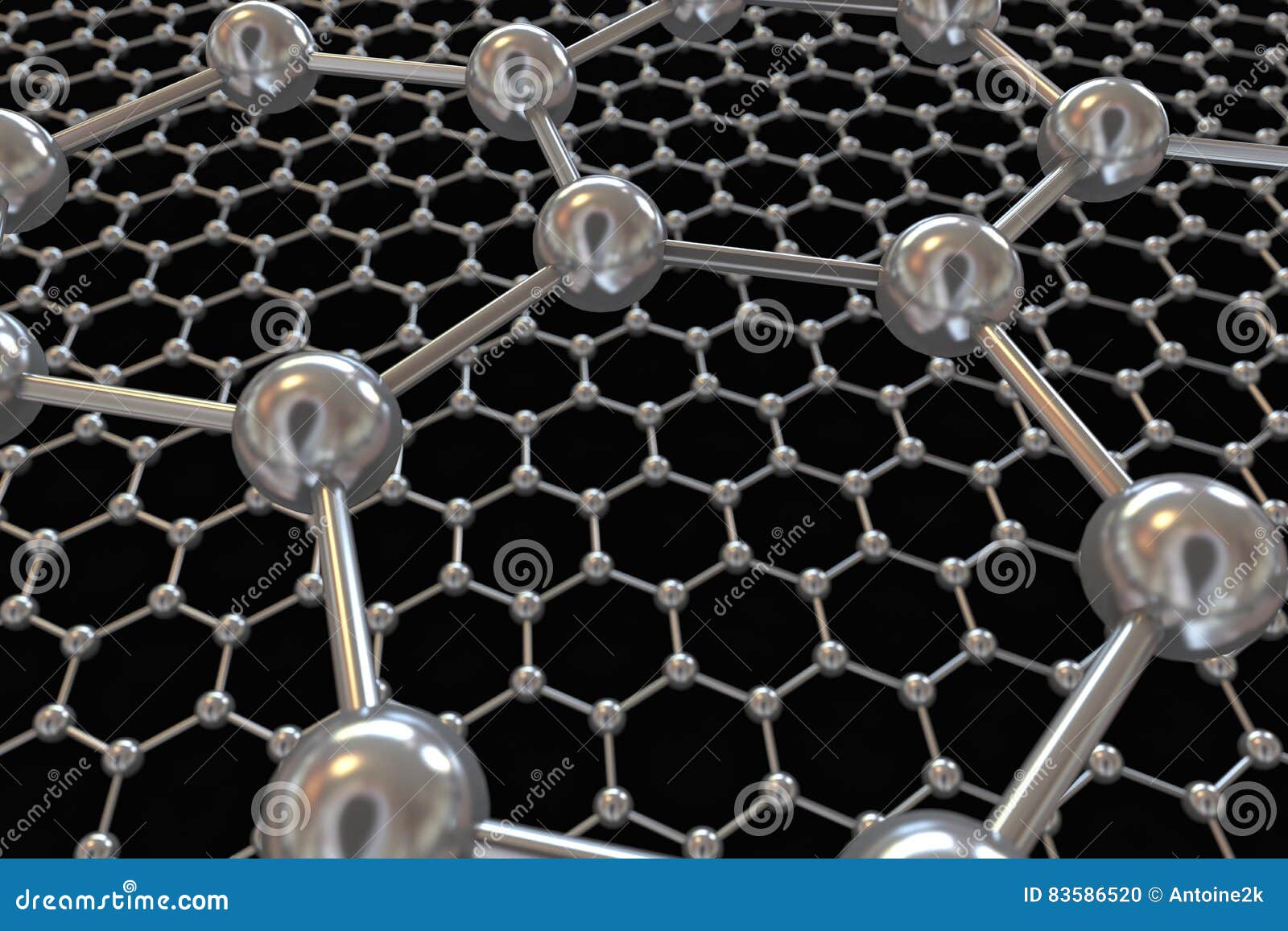 Graphene with Carbon Atoms Electronic and Communication Stock ...